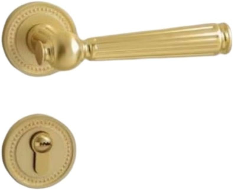 Light Luxury Modern Golden Silent Door Solid Wood Split Door Lock ...