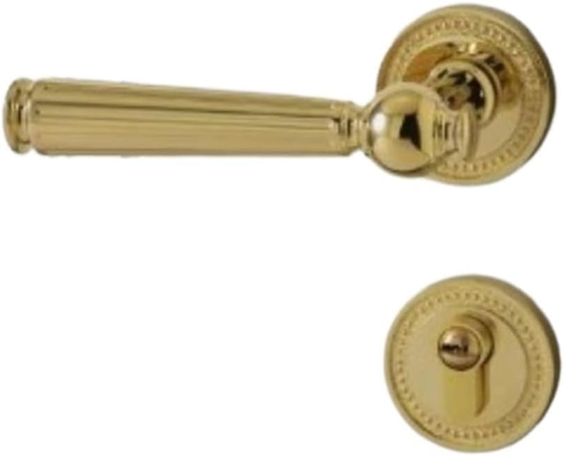 Light Luxury Modern Golden Silent Door Solid Wood Split Door Lock ...