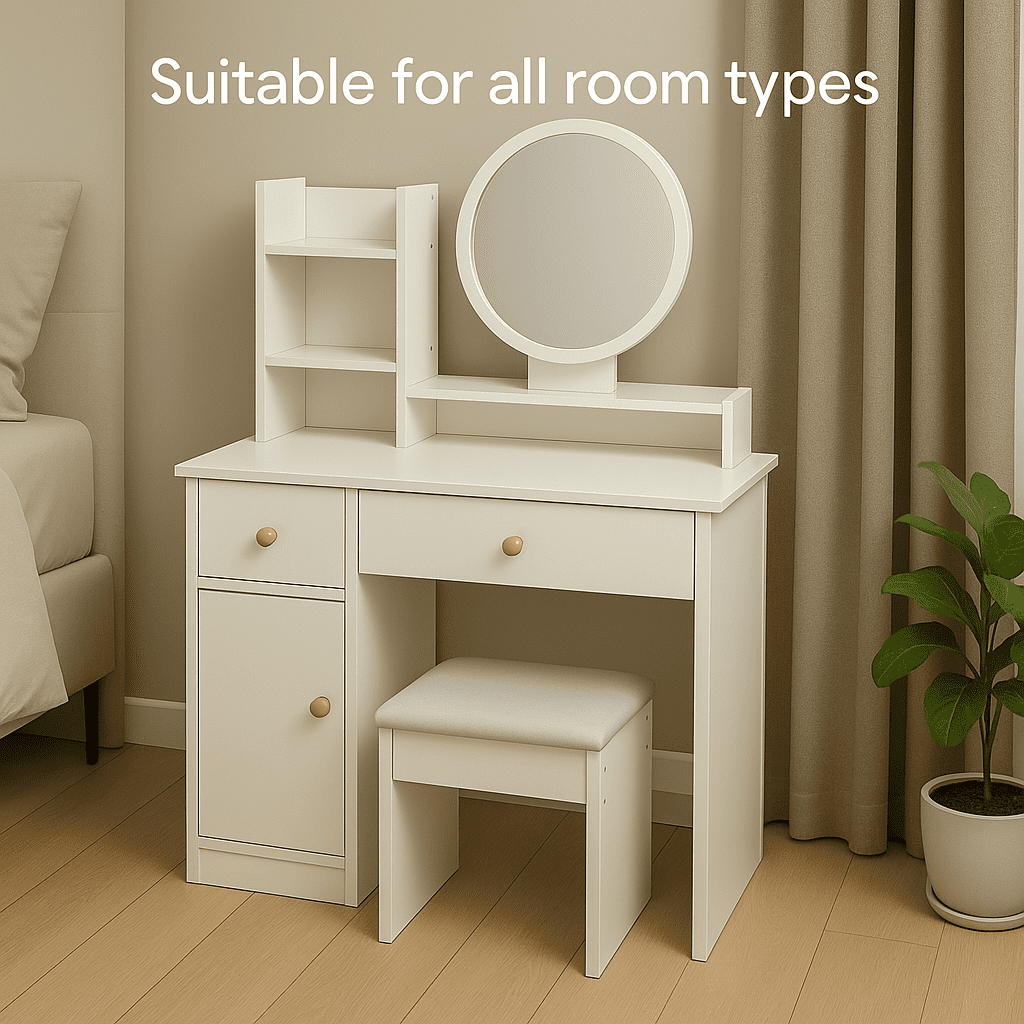 Light Luxury Modern Mirror Dressing Table With Light Makeup - Double ...