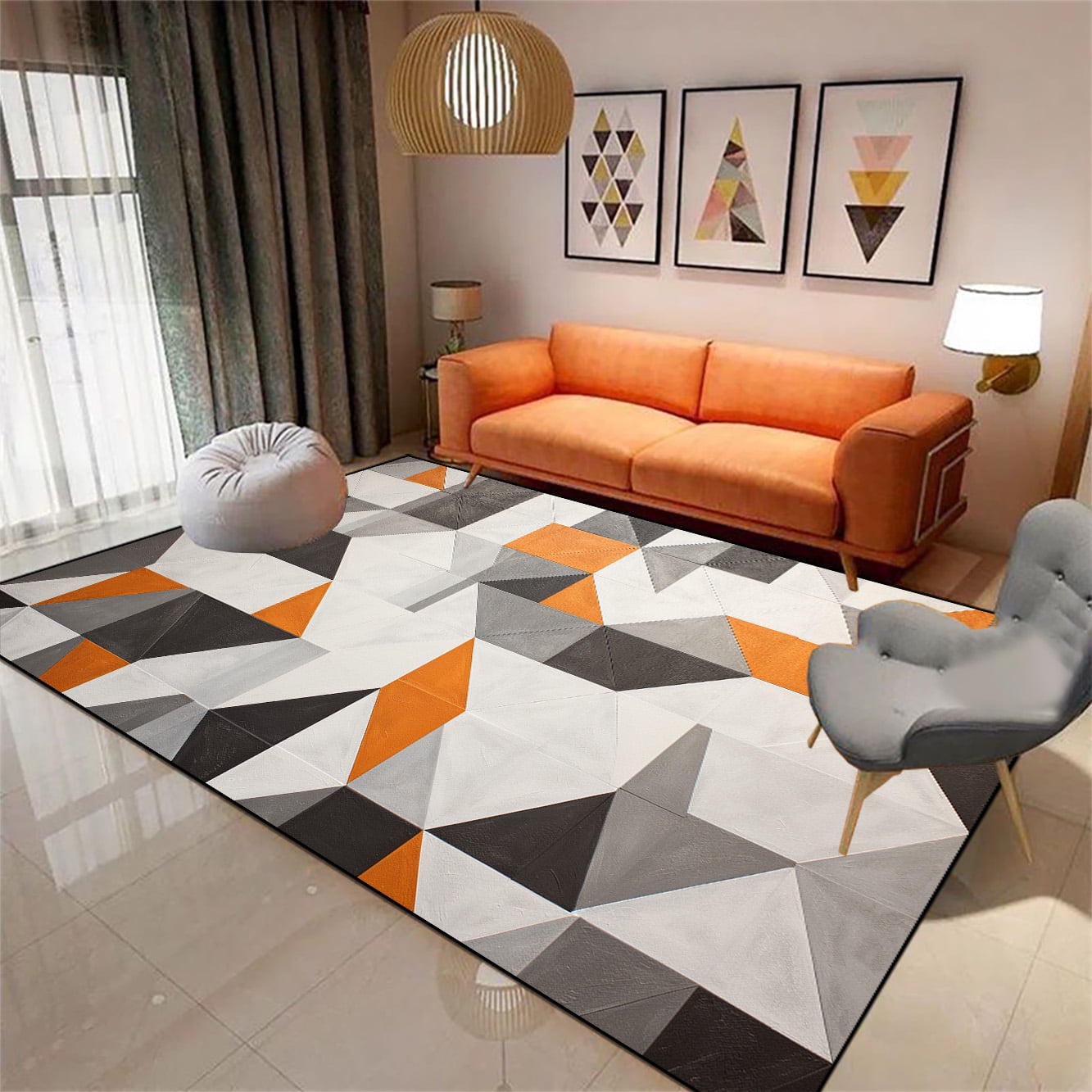 Light Luxury Nordic Carpets Living Room ration Geometry Carpet Home ...