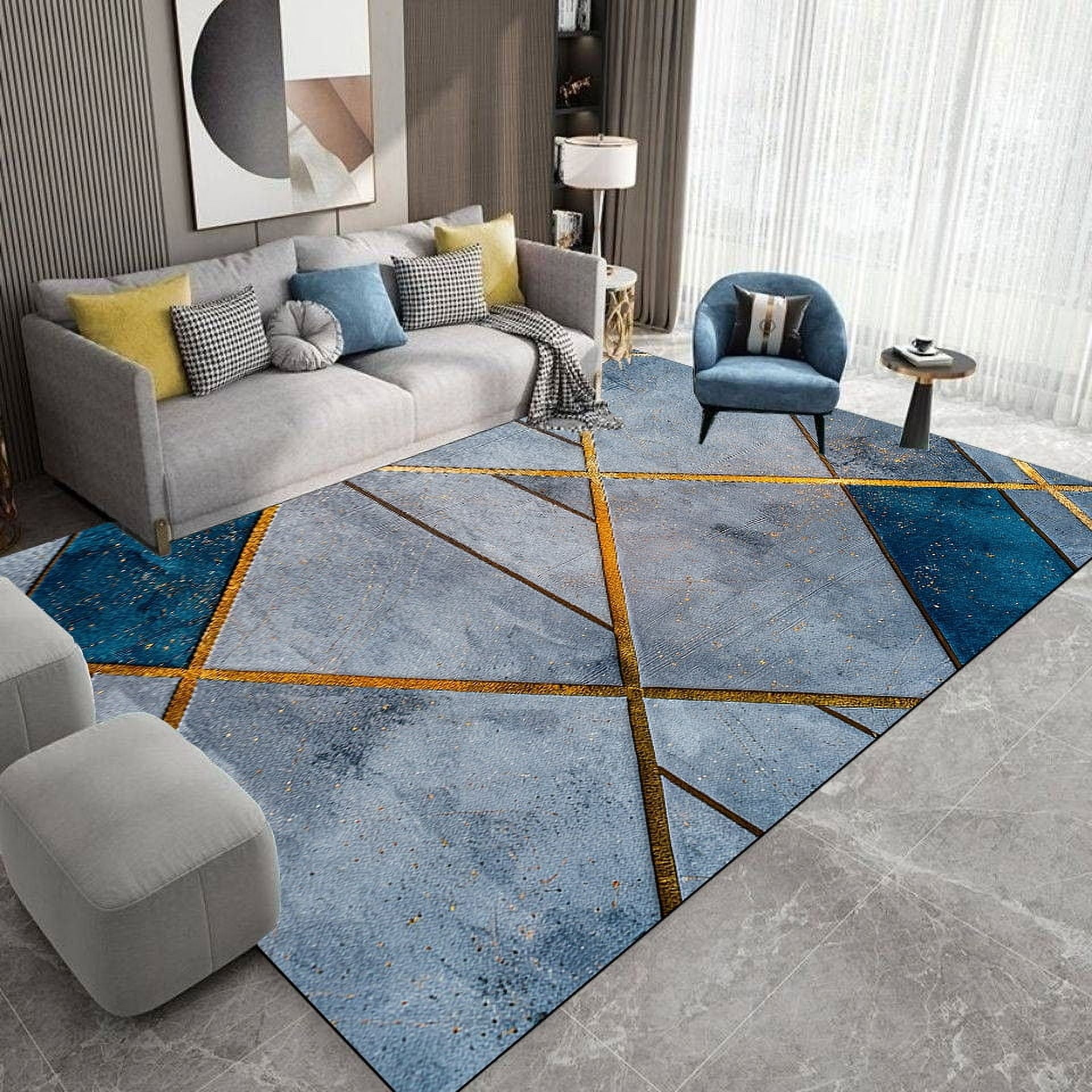 Light Luxury Nordic Carpets Living Room ration Geometry Carpet Modern ...