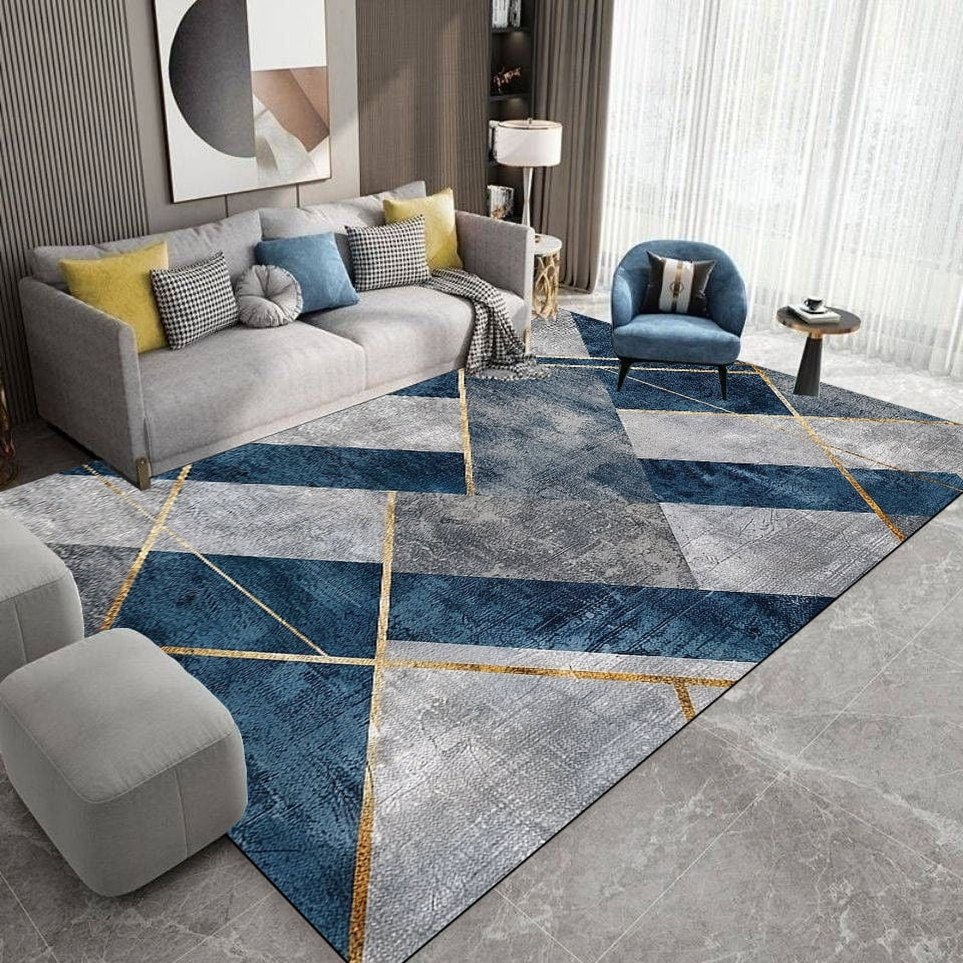 Light Luxury Nordic Carpets Living Room ration Geometry Carpet Modern ...