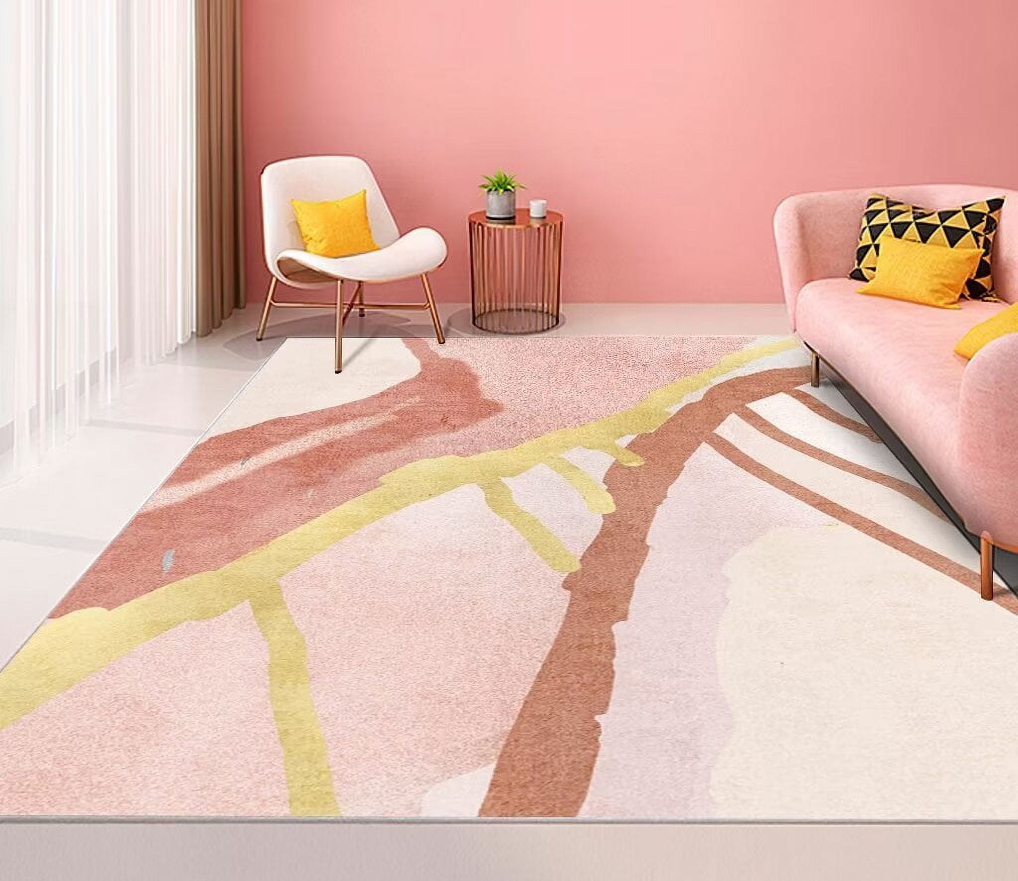 Light Luxury Pink Carpets Modern Living Room ration Carpet Simple ...