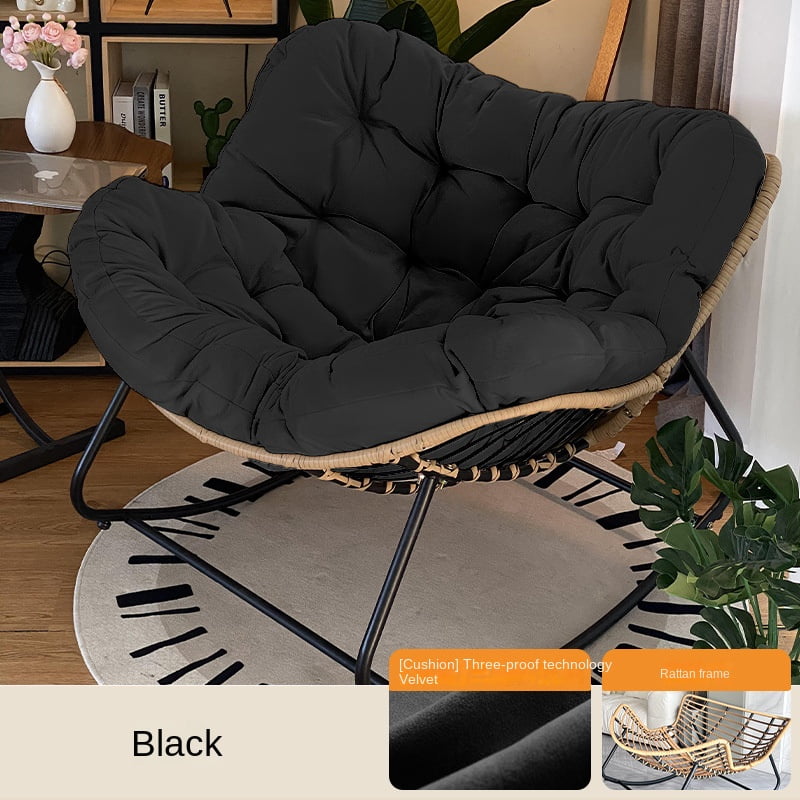 Light Luxury Rattan Rocking Chair Can Sit And Lie Lazy Rocking Chair ...
