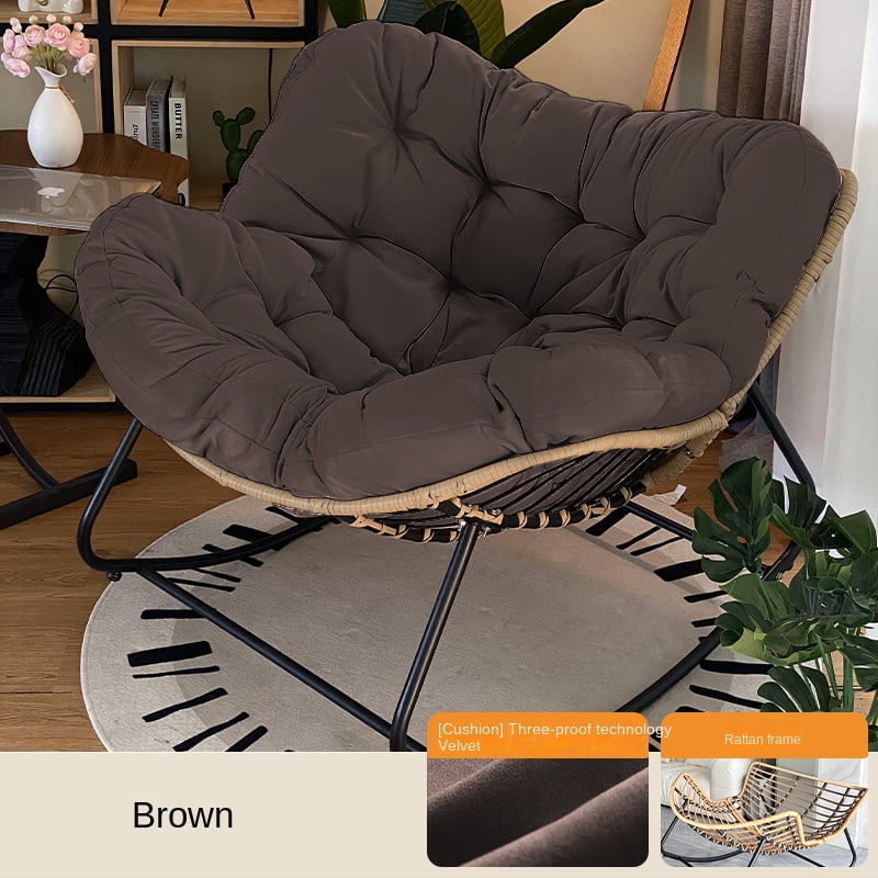 Light Luxury Rattan Rocking Chair Can Sit And Lie Lazy Rocking Chair ...