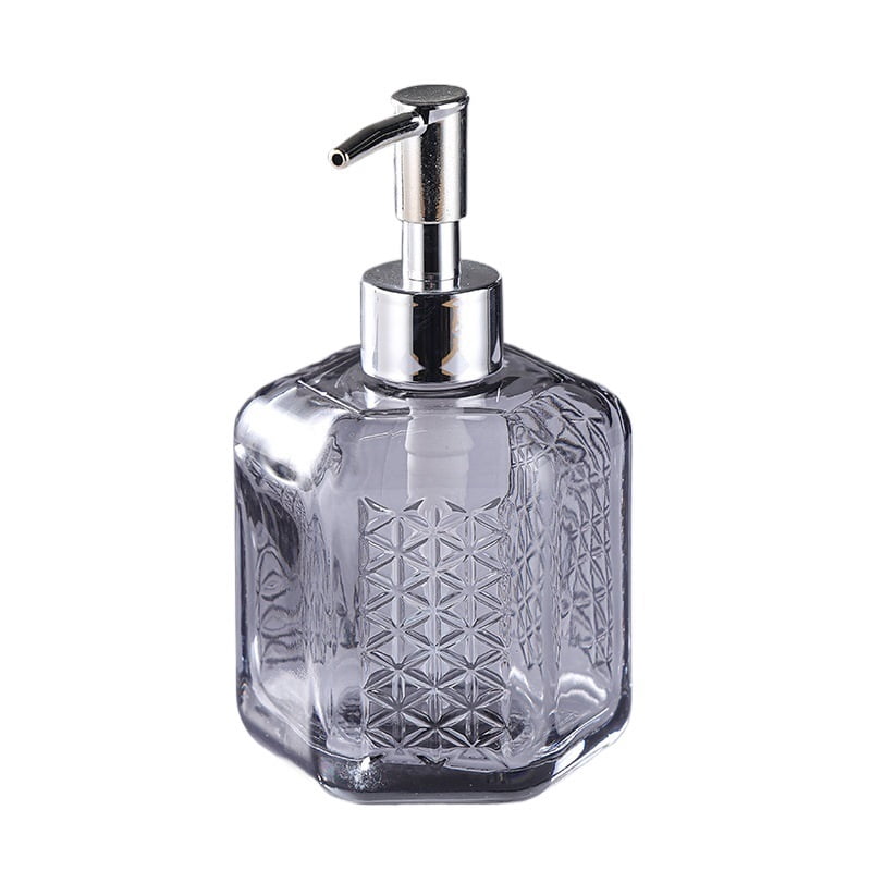 Light Luxury Smoke Gray Glass Hand Sanitizer Bottle - Push-Type Soap ...