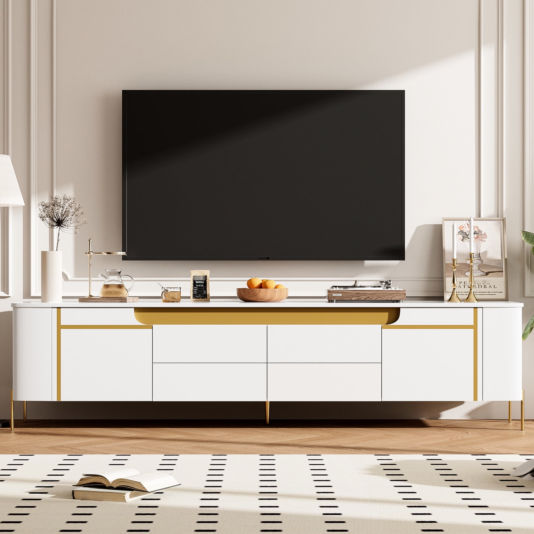 Light Luxury Style - Organize Cables with Cable Holes - Home Decoration ...