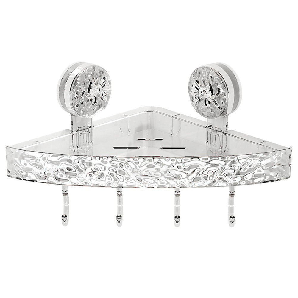Light Luxury Style Shower Storage Rack Glacier Pattern Suction Cup Rack ...