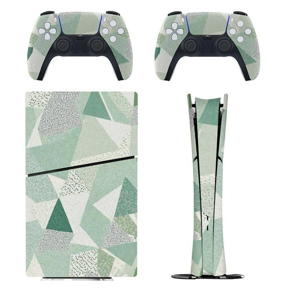 Light Mint Green Console Skin Bundle for PS5 Pro Slim Disc & Digital ...