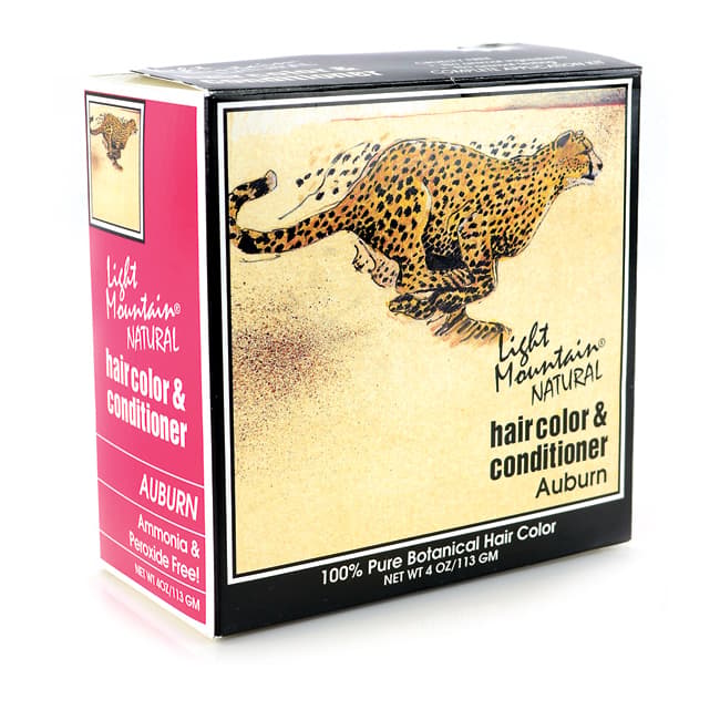 Light Mountain Natural Hair Color & Conditioner - Auburn 4 oz Box ...