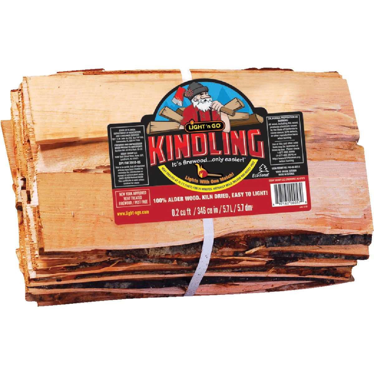 Light 'N Go Premium Alder Wood Kindling Fire Starter Bundle for ...