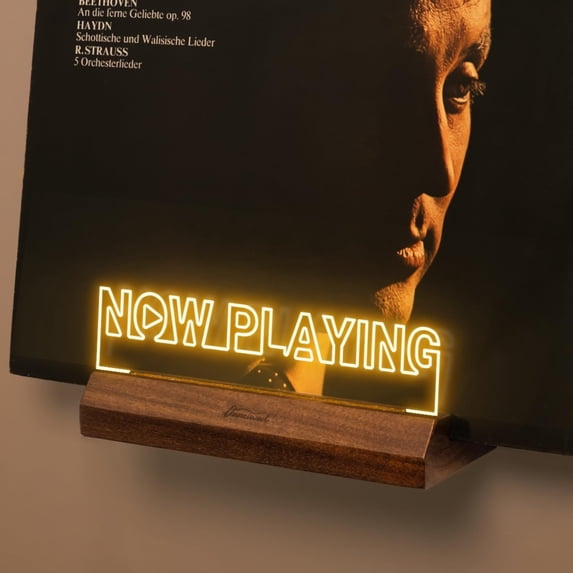 Light Up Now Playing Vinyl Record Stand Wall Mount, Holder with ...