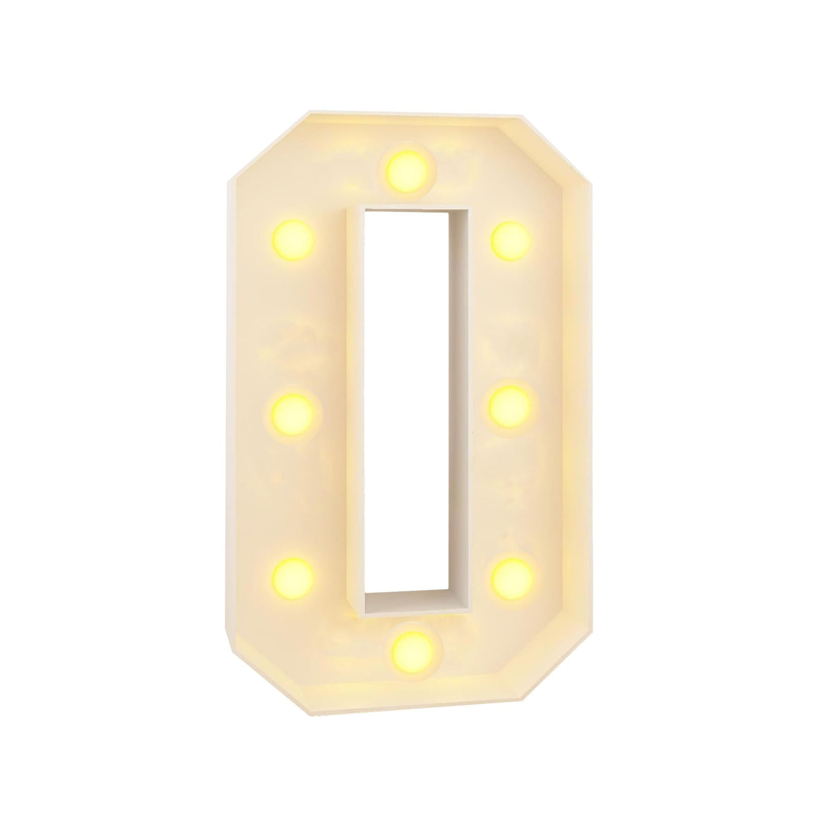 Light up Numbers 0 Mosaic with Lights Mosaic Frame with Slots for ...