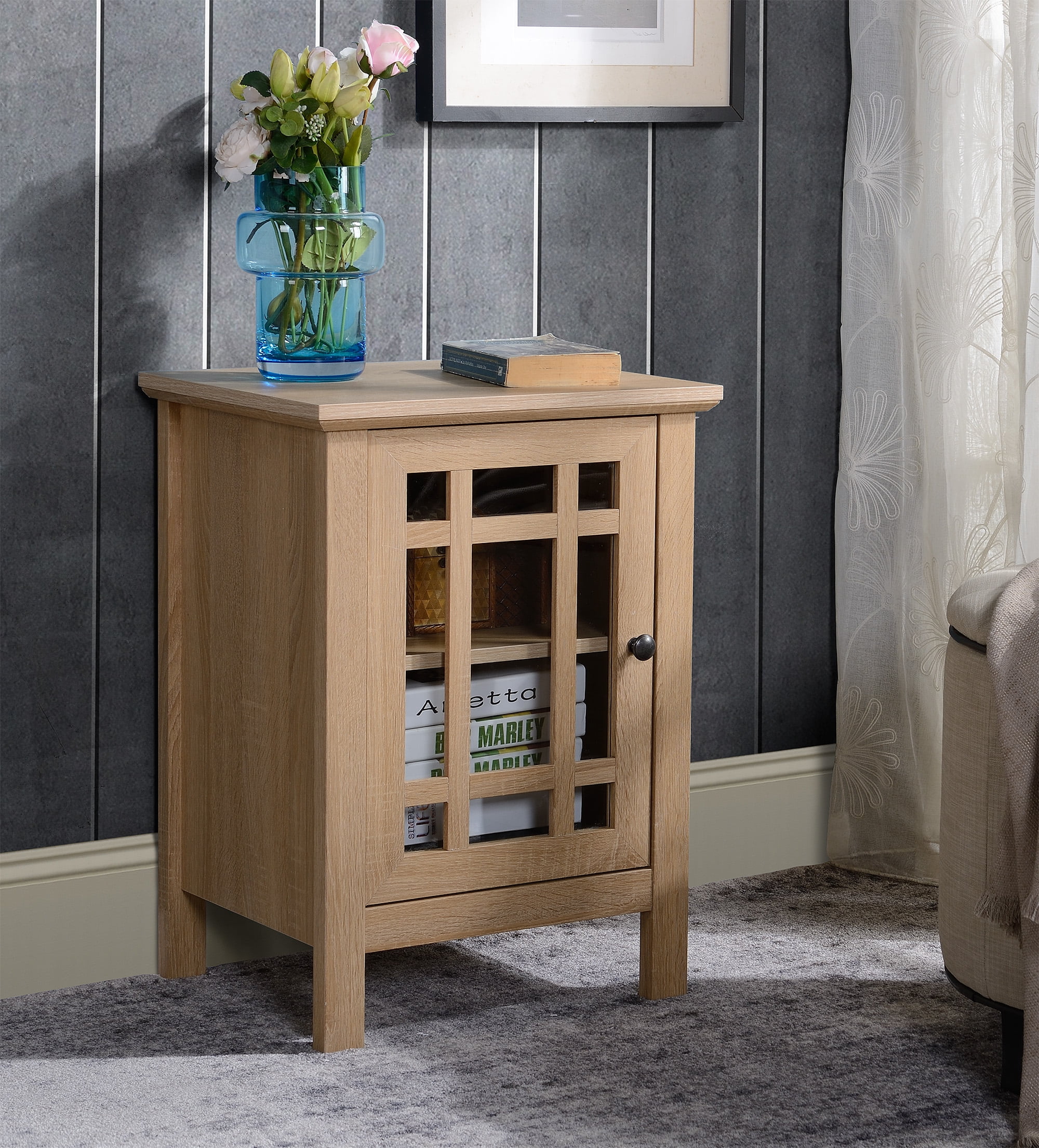 Free Shipping! Legacy Home Collection Light Oak End Table with Storage ...