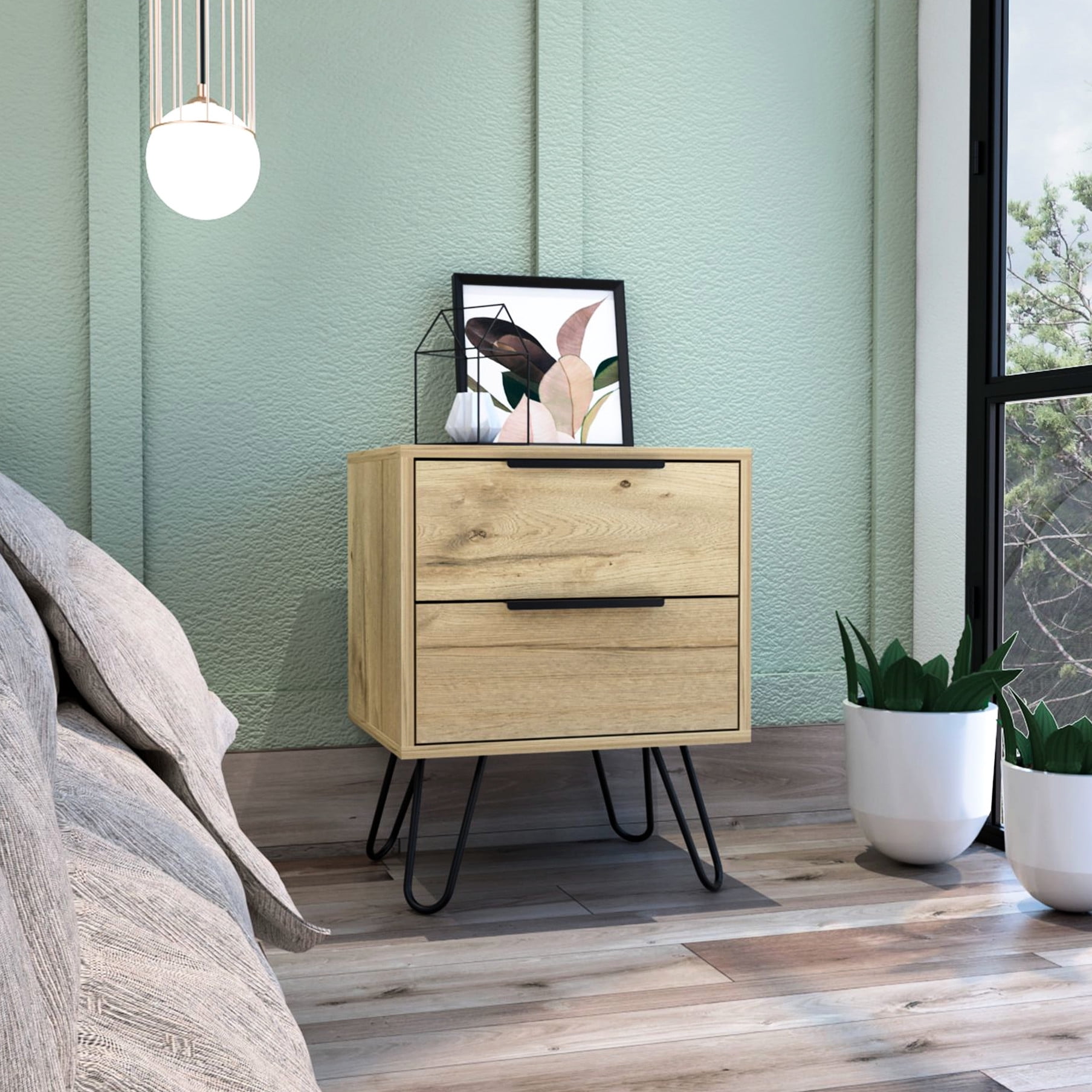 Light Oak Side Table+Smart Drawer Design”-“Living Room/Everyday Use ...