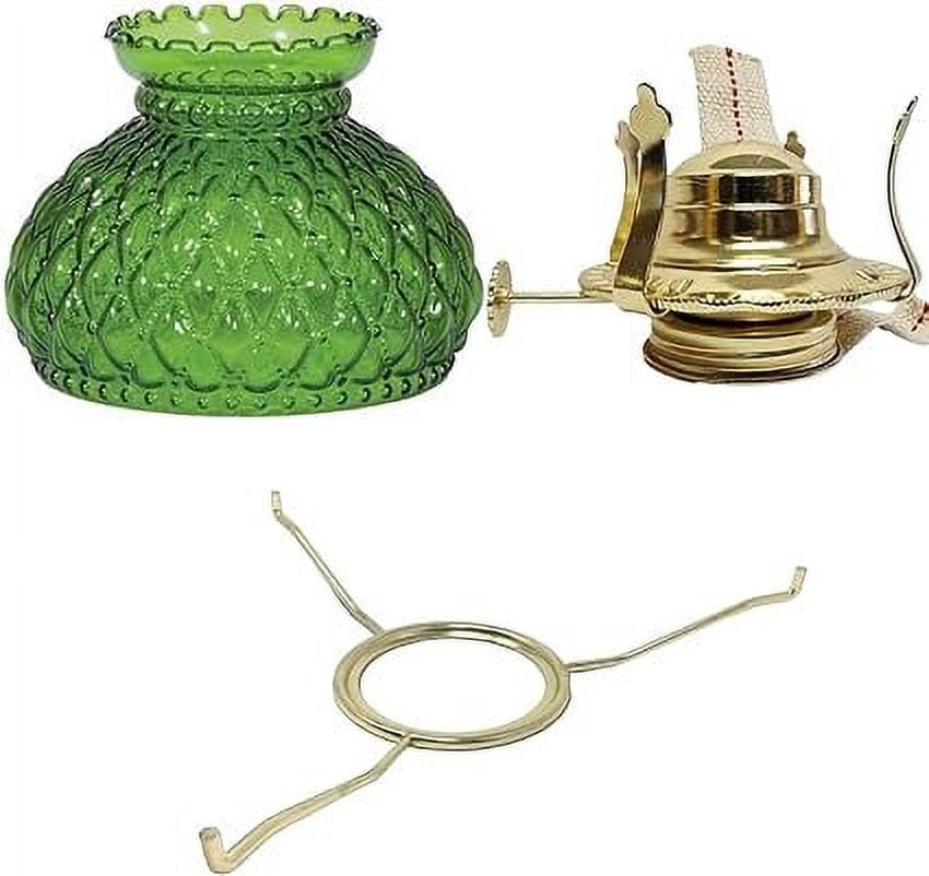 Light Of Mine 10" Tripod with Princess Feather Shade and Burner (10" Flat Tripod, Quilted Dark ...