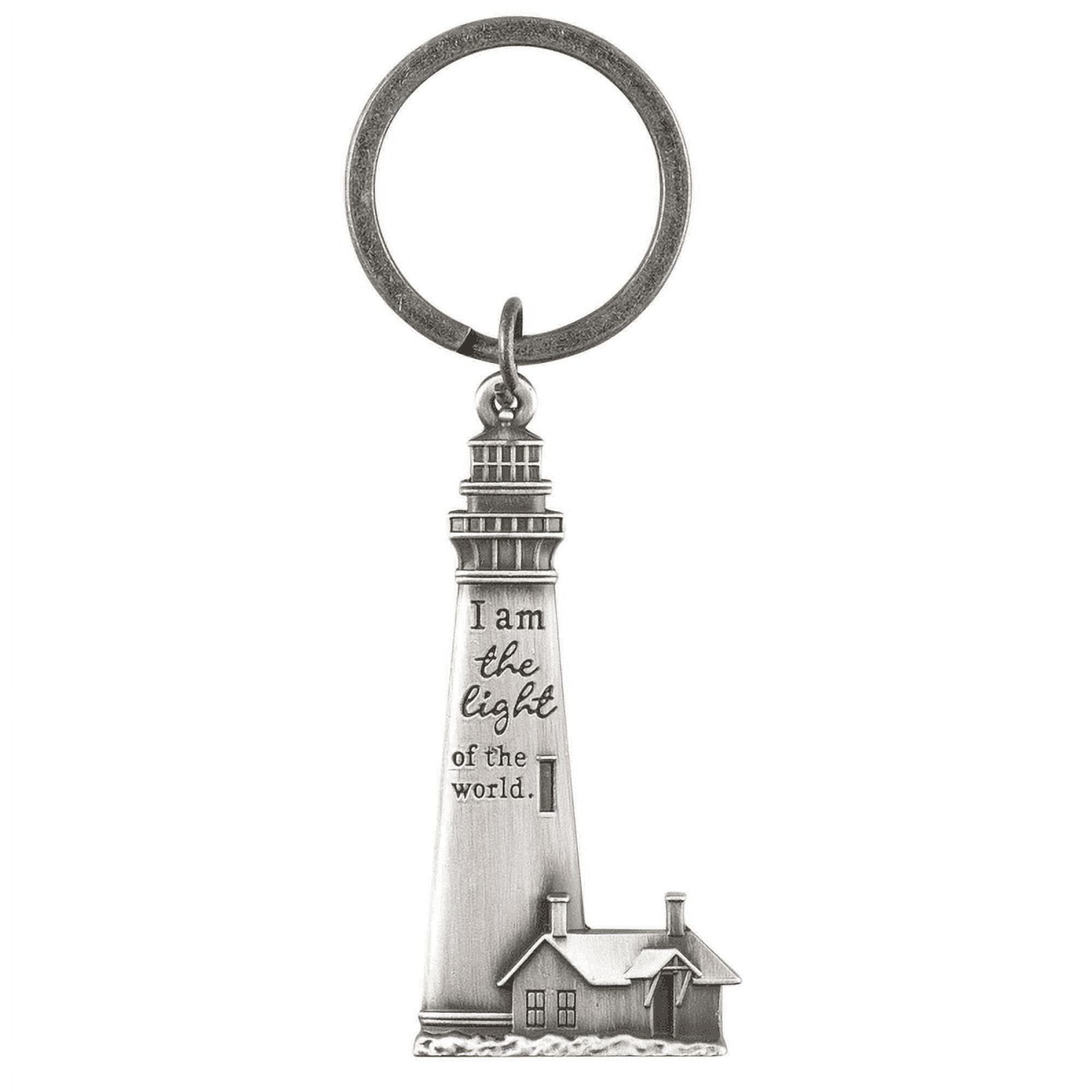 Light Of The World Silver Tone Lighthouse 2 inch Zinc Alloy Automotive ...