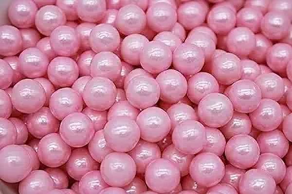 Light Pearl Pink Edible Candy Beads 8 Ounce SIZE: 7MM For Decorating ...