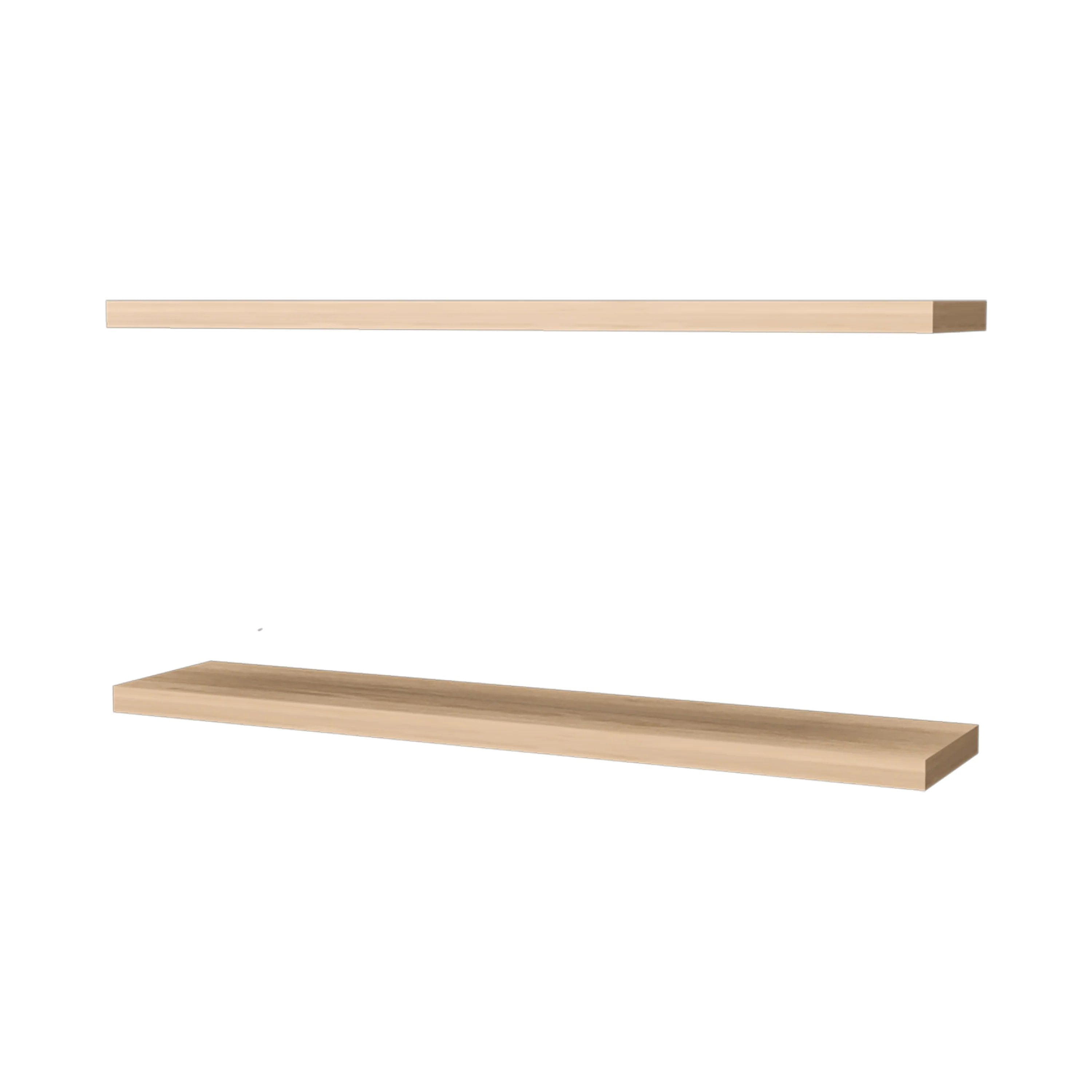 Light Pine Floating Shelf,Beige Particle Board Furniture Primary Living ...