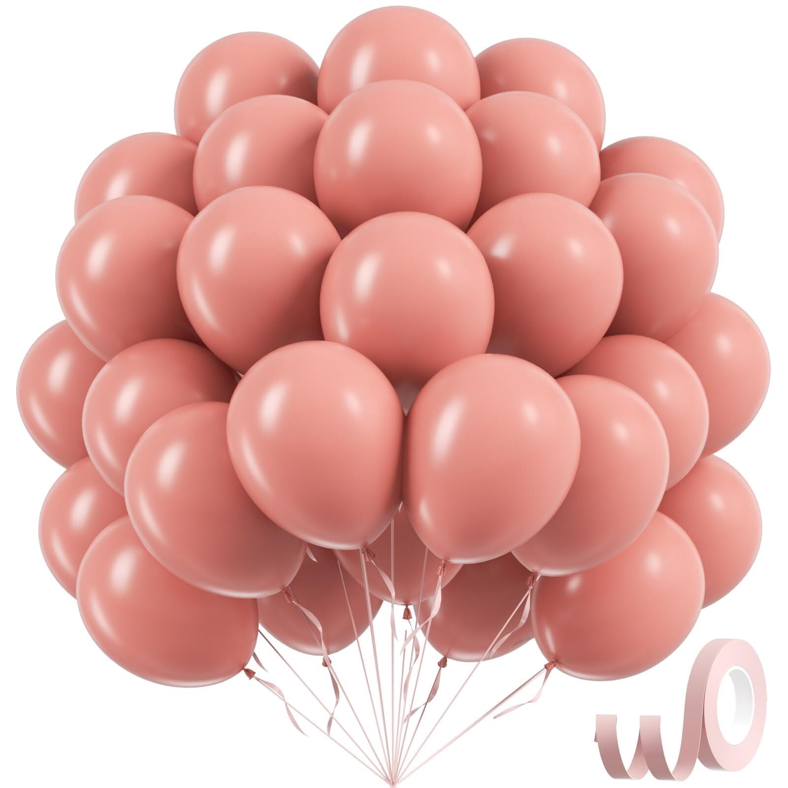 Light Pink Balloons 12 inch, Pastel Pink Latex Balloon 50pcs Party ...