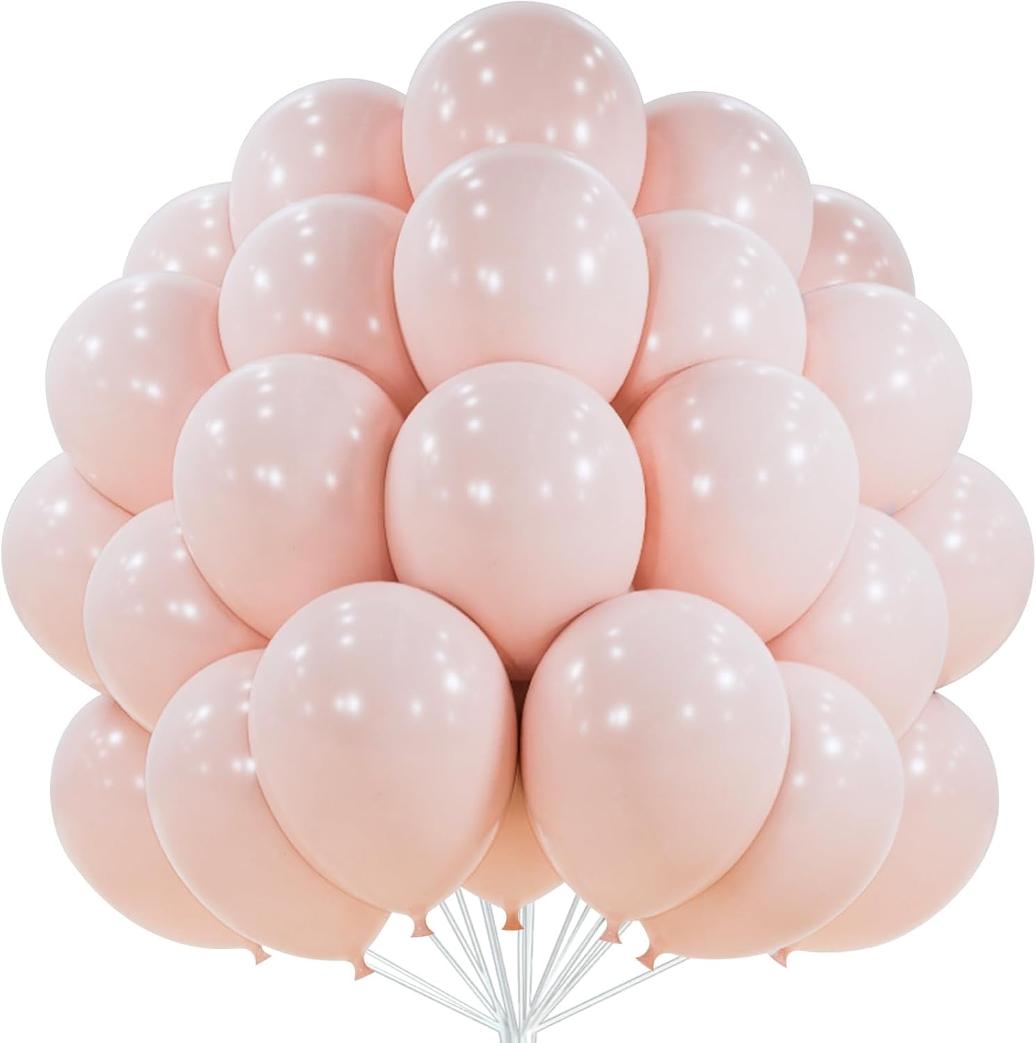 Light Pink Balloons 50 pcs 12 Inch Pastel Baby Pale Blush Pink Latex ...