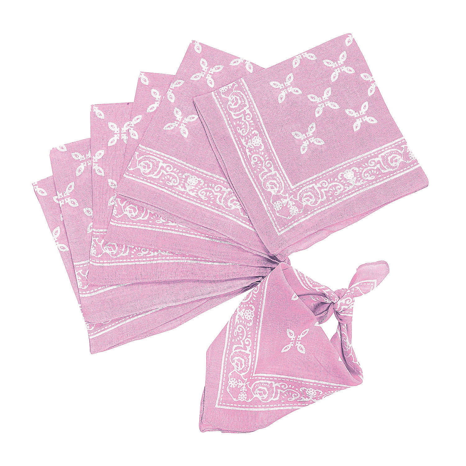Light Pink Bandana - Party Wear - 12 Pieces - Walmart.com