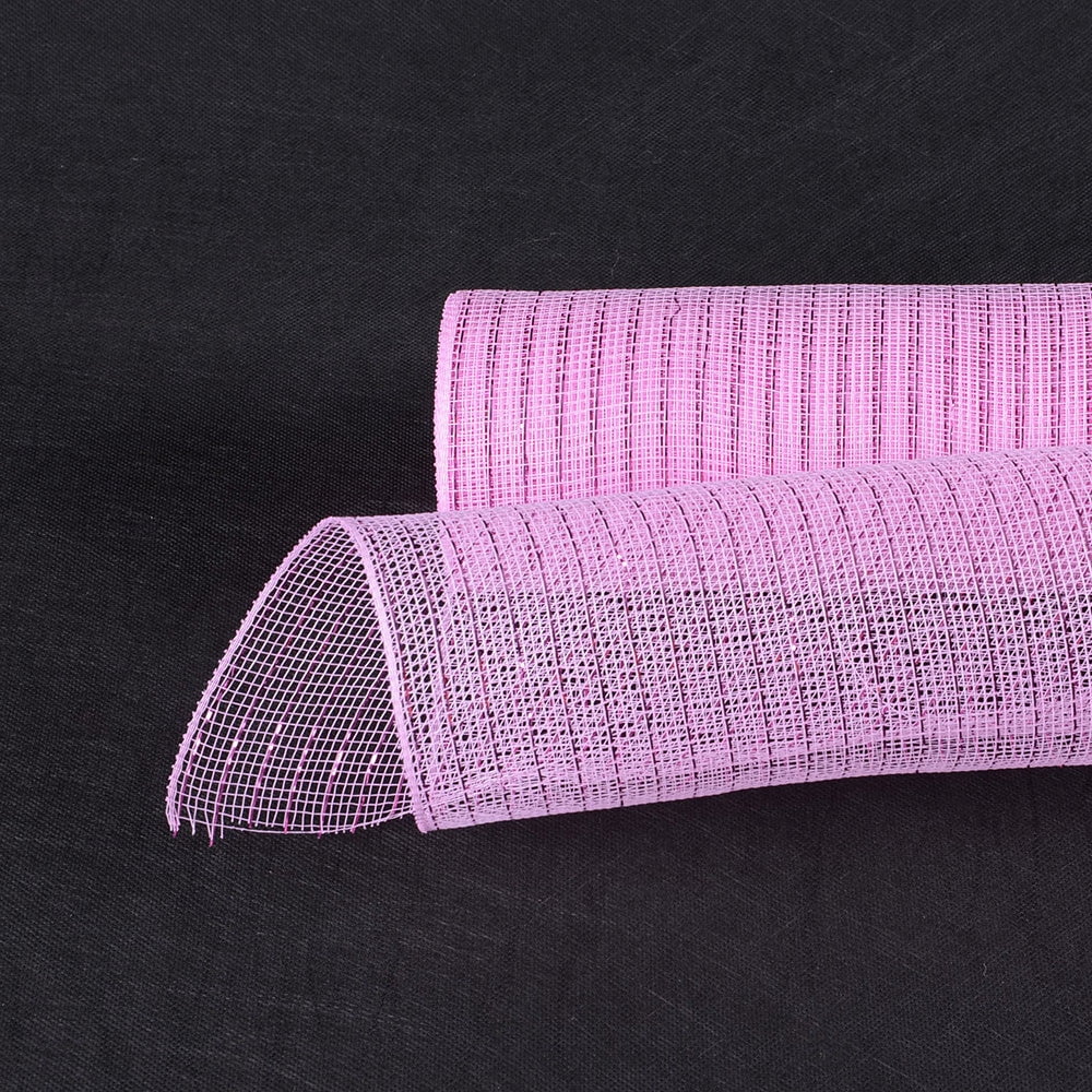 Light Pink - Deco Mesh Wrap Metallic Stripes - ( 21 Inch x 10 Yards ...