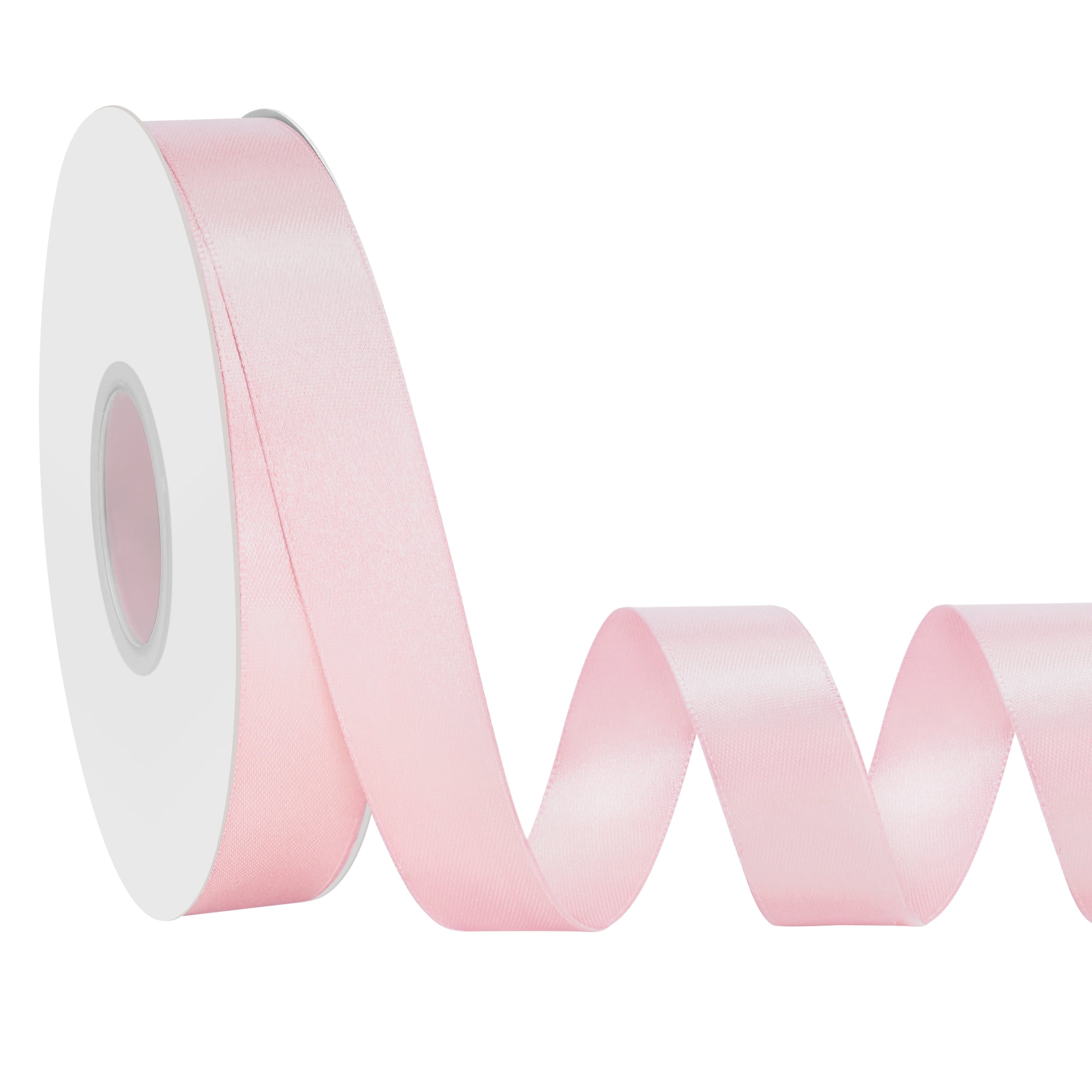 Light Pink Double Face Satin Ribbon 7/8 inch X 50 Yards - Walmart.com