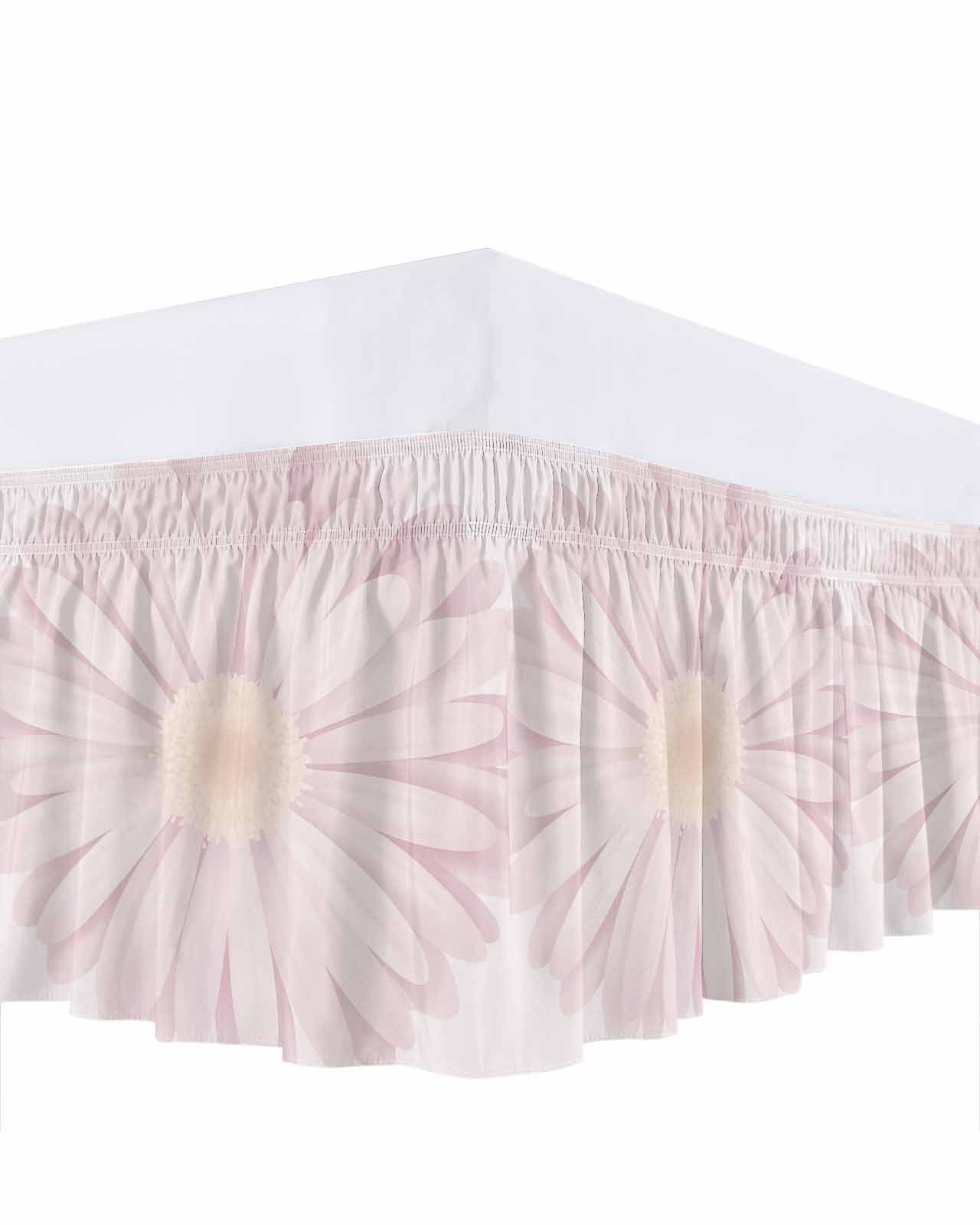 Light Pink Flower Bed Skirt California King Size 16 Inch Drop ...