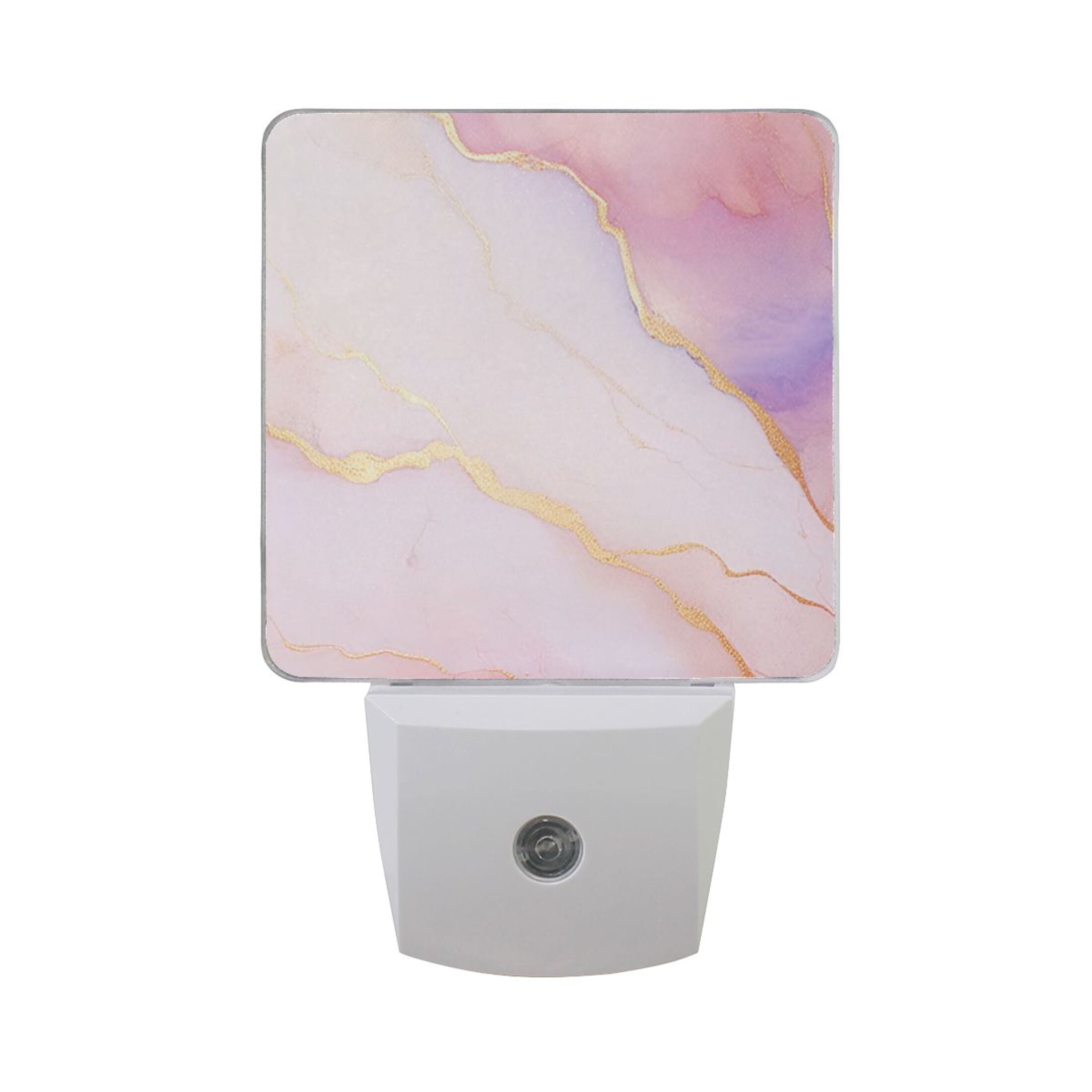 Light Pink Gold Marble Night Light 2 Pack LED Nightlight Plug into Wall ...