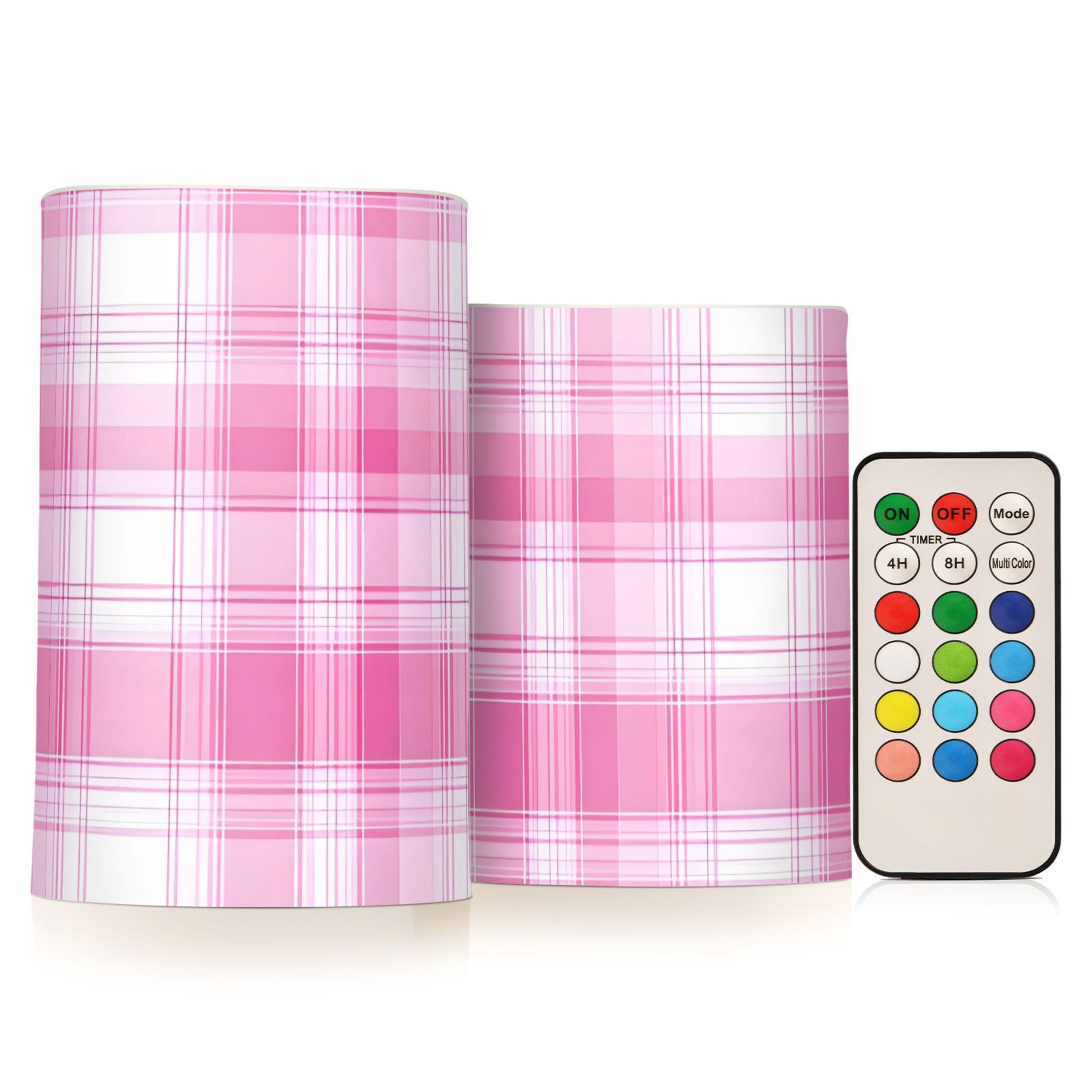 Light Pink Line Flickering Flameless Candles Battery Operated with ...