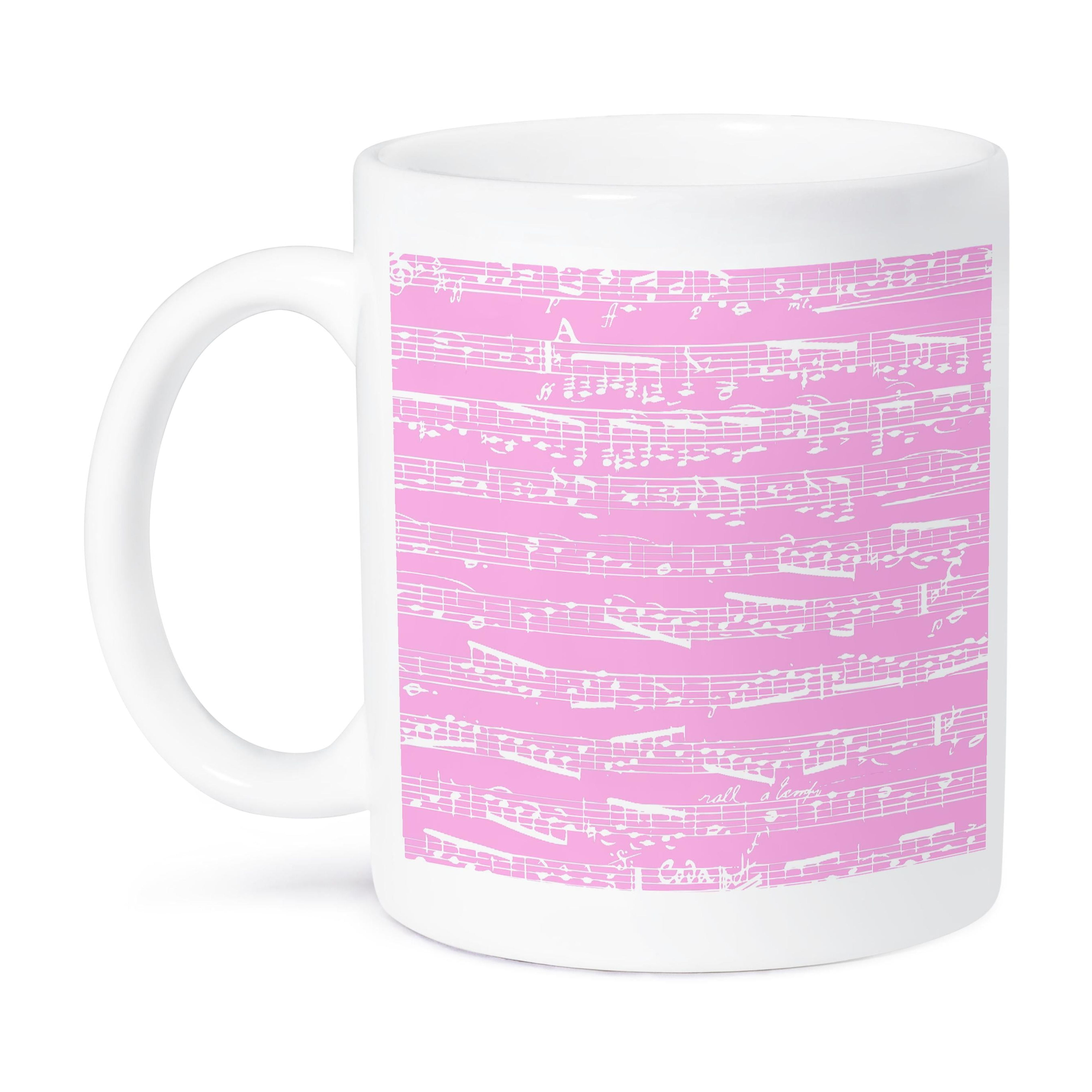 3dRose, Light Pink Musical notes - stylish sheet music - piano notation ...