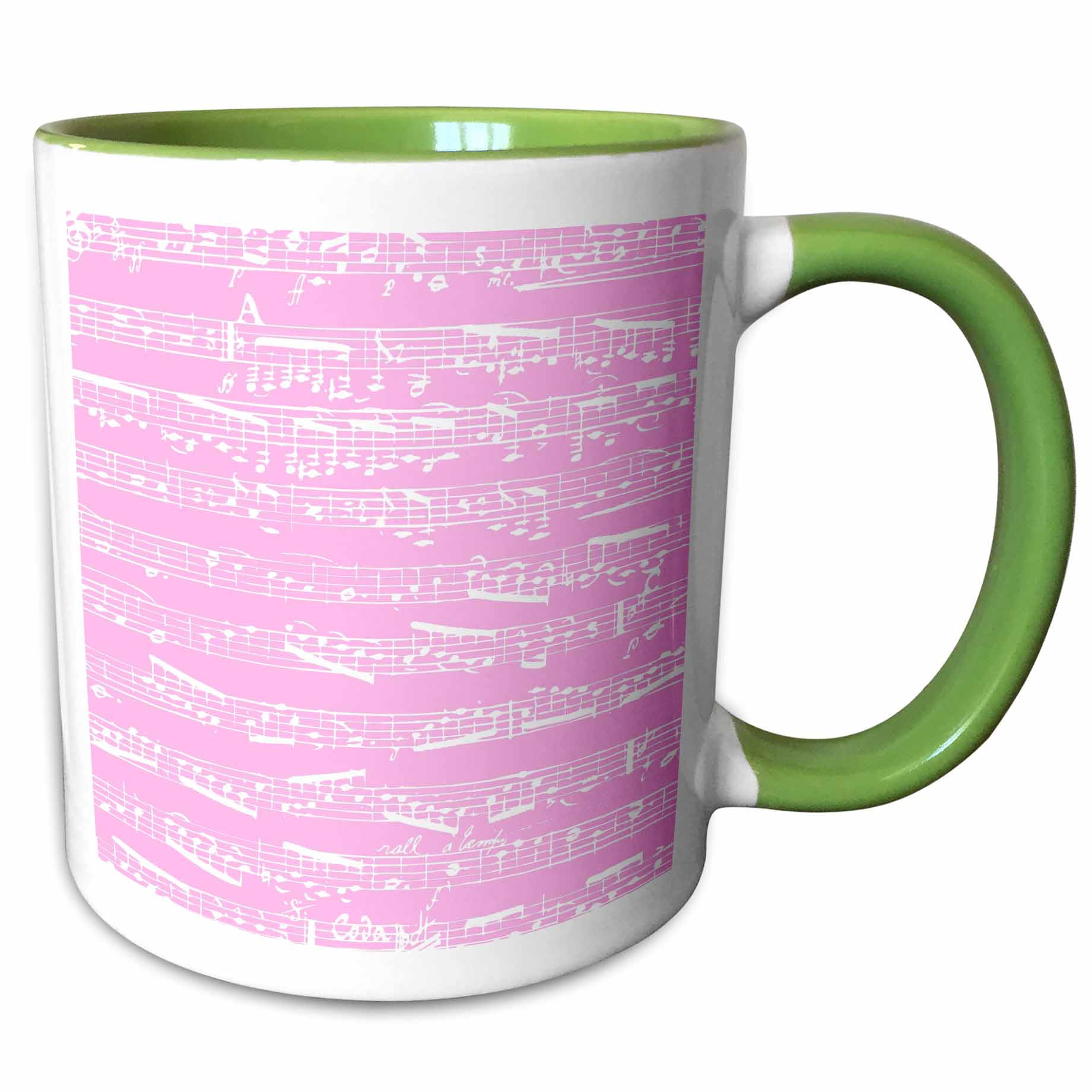 Light Pink Musical notes - stylish sheet music - piano notation ...