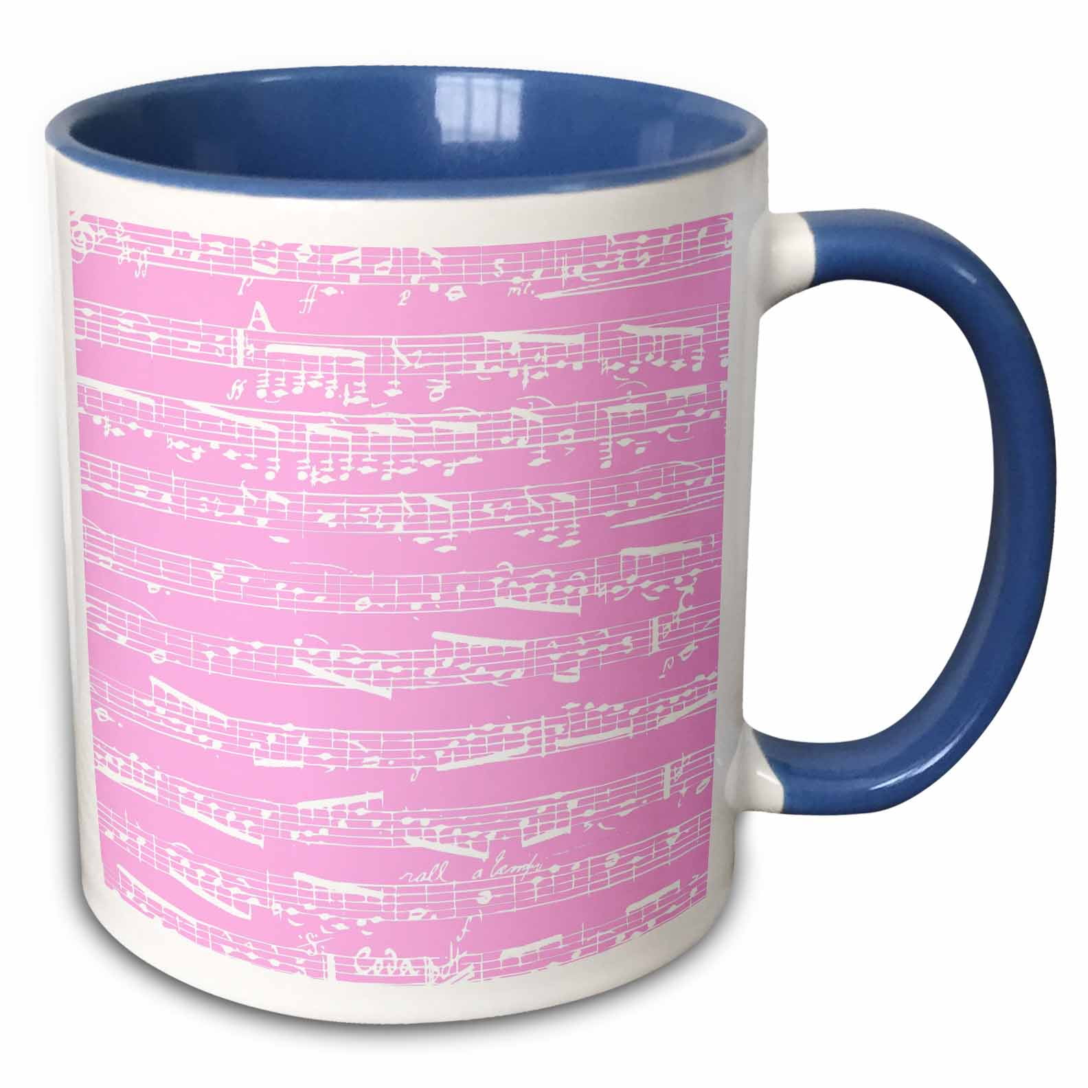 Light Pink Musical notes - stylish sheet music - piano notation ...