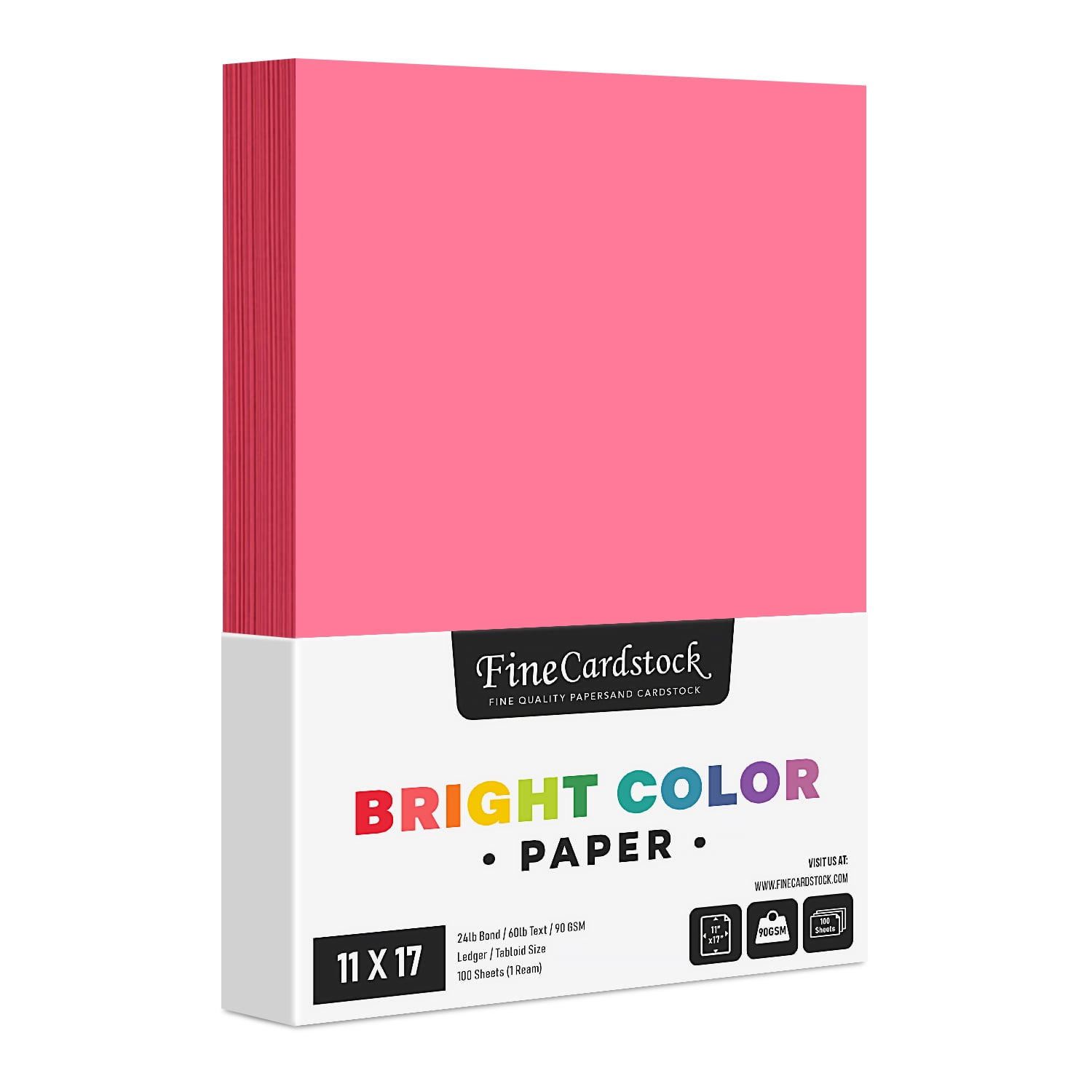 Light Pink Premium Colored Paper, 24 Lb (89gsm), 11 x 17, 100 Sheets ...
