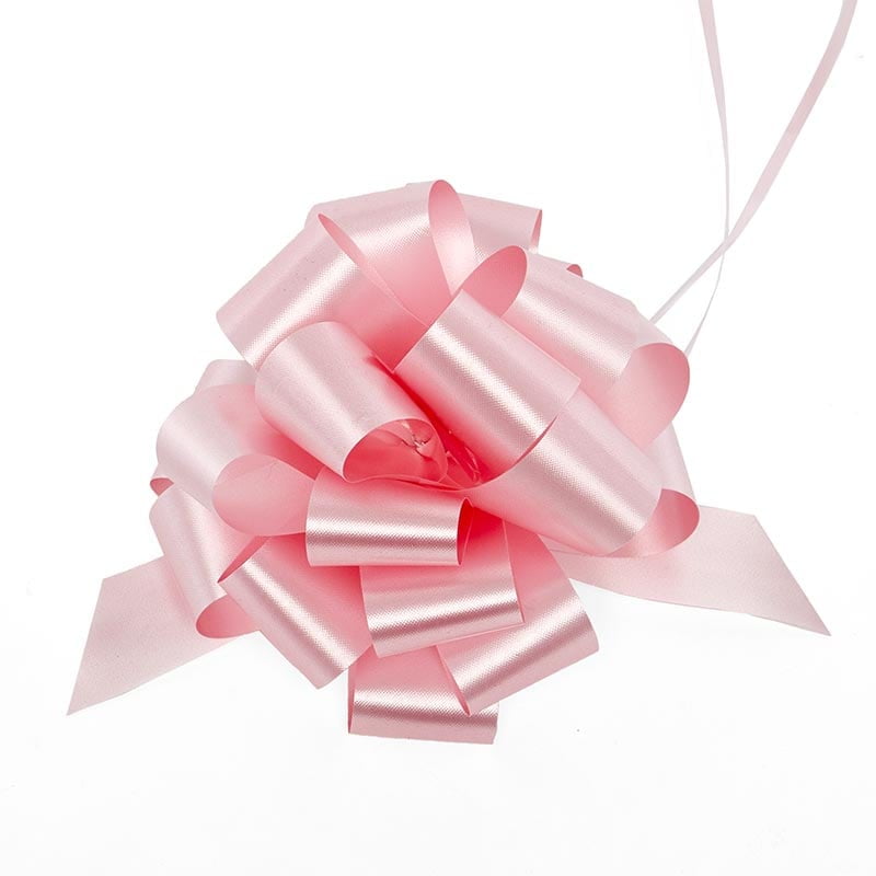 Light Pink Pull String Bow 5" | Quantity: 50 Width 1 1/4" by Paper Mart ...