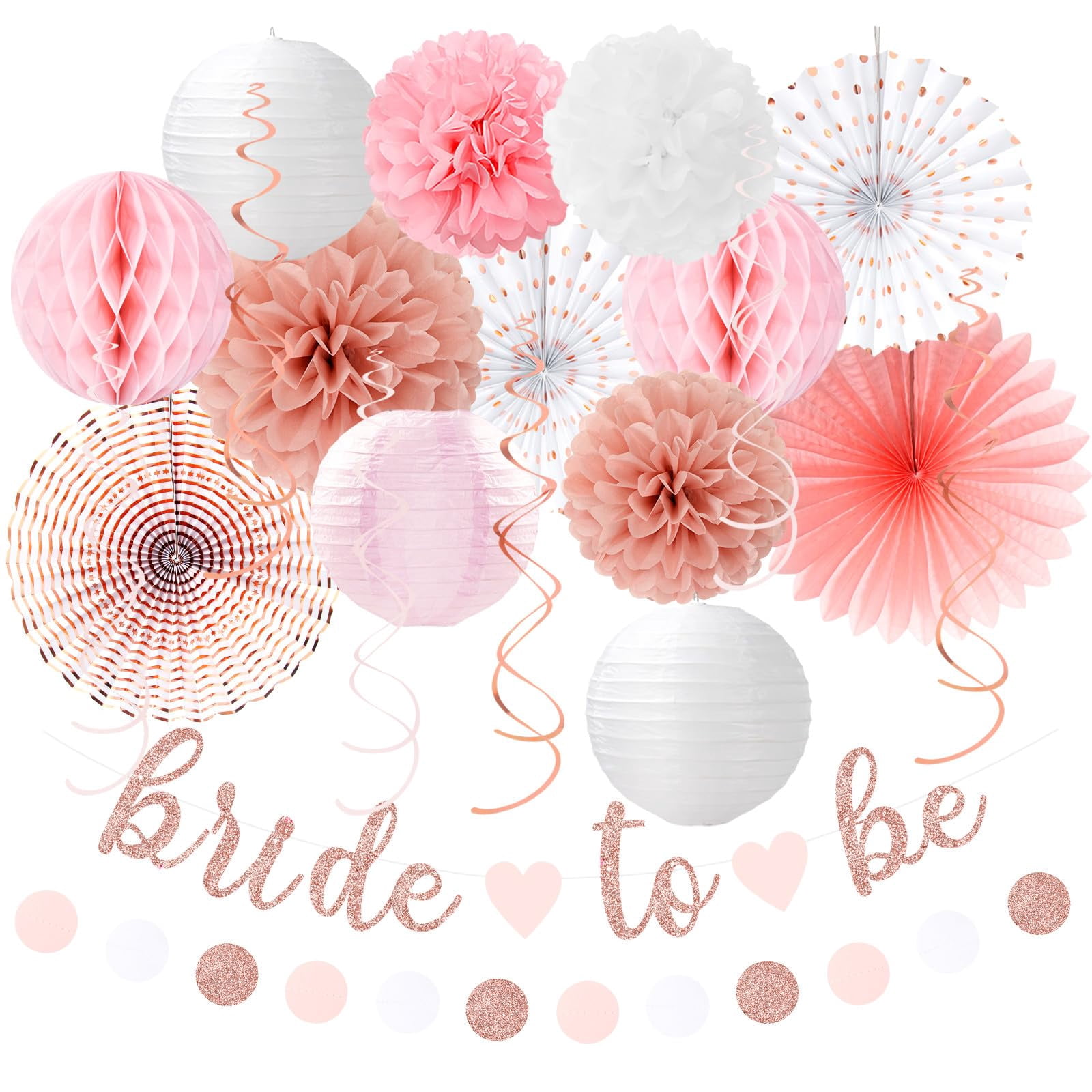 Light-Pink Rose-Gold BacheloretteTRDN Party-Decorations - 21pcs Baby ...