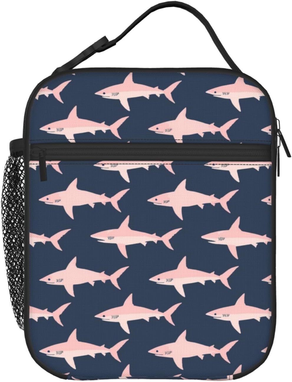 Light Pink Sharks Navy Lunch Box - Insulated Lunch Bags for ...
