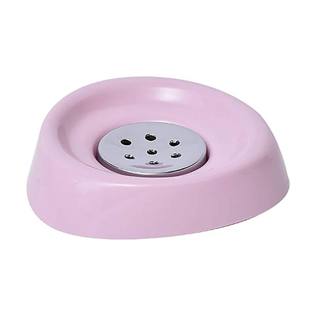 Light Pink Soap Dish Cup Holder Drain Plug Design - Walmart.com