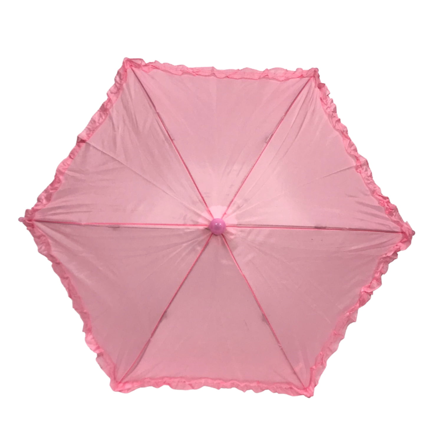 Pretty Cute 14.5" Light Pink Umbrella with Ruffle Detailing (Each ...