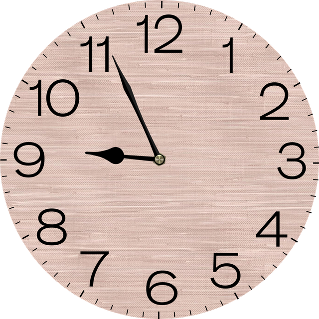 Light Pink Wall Clocks Battery Operated Silent Non-Ticking,Vintage ...