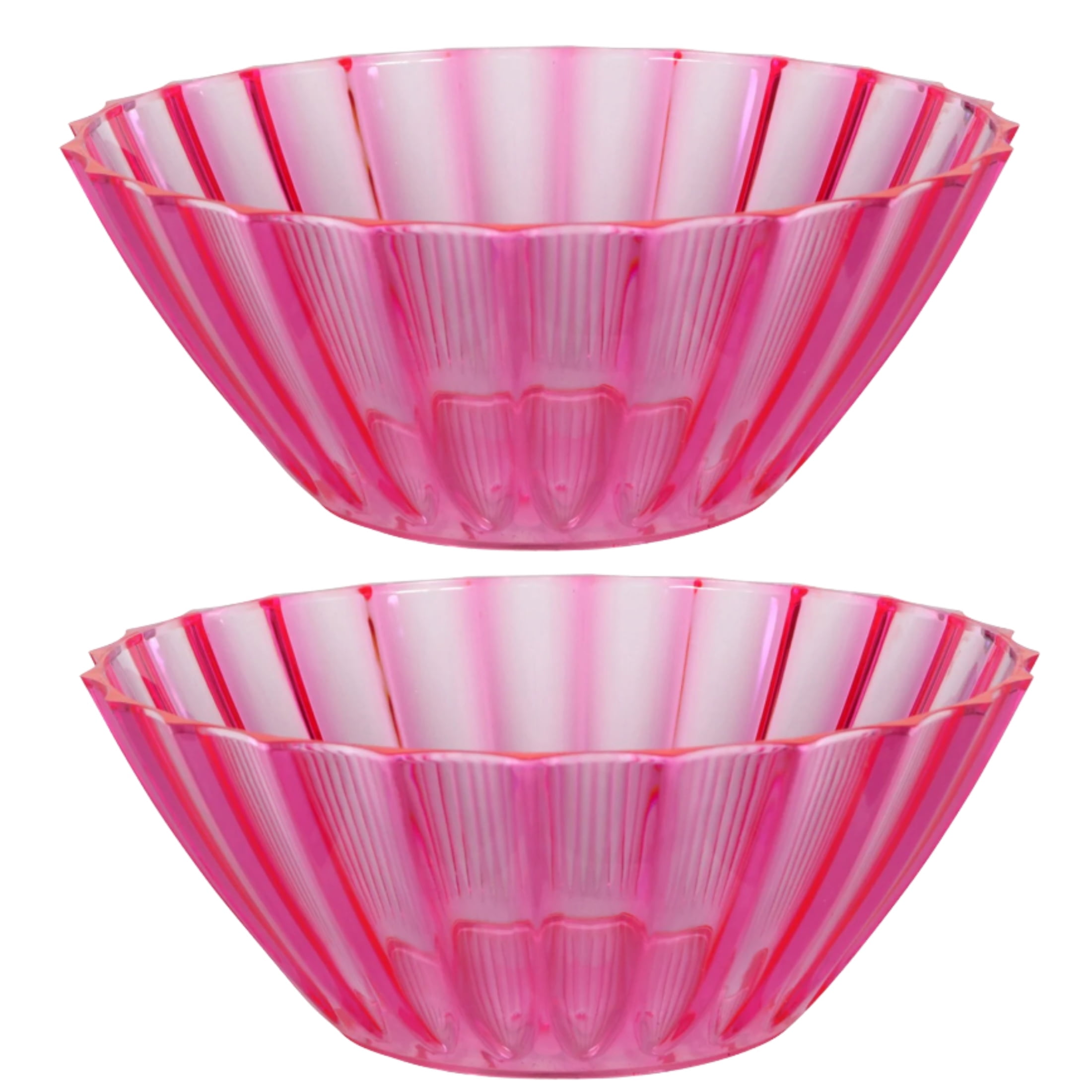 Light Pink Wavy Plastic Bowls Reusable Plastic Serving Bowl Chips ...