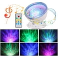 Light Projector, Ohuhu Remote Control Night Light Upgraded Ocean Wave ...