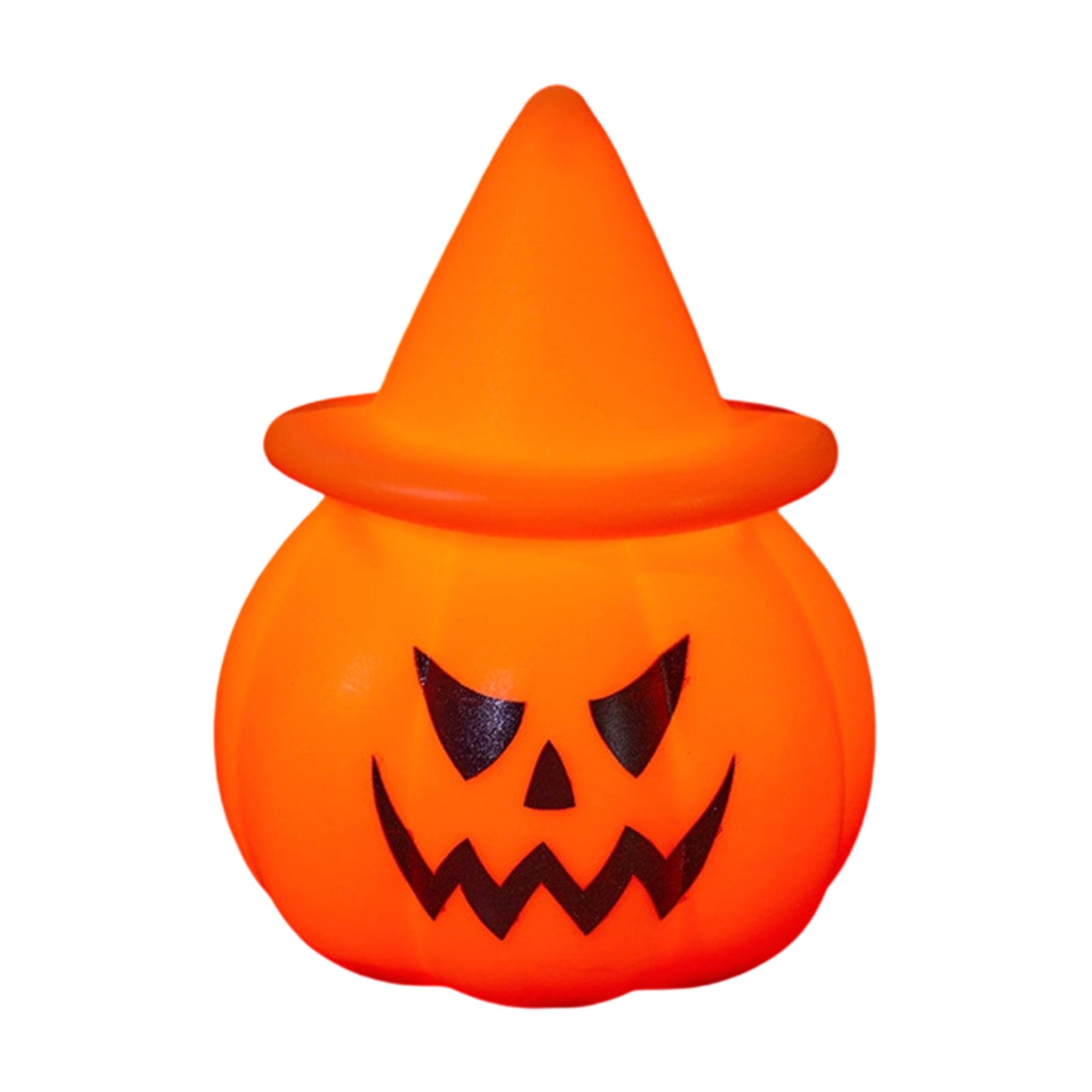 Light Up Pumpkin Halloween Jack O Lantern Decor with Spooky Face ...