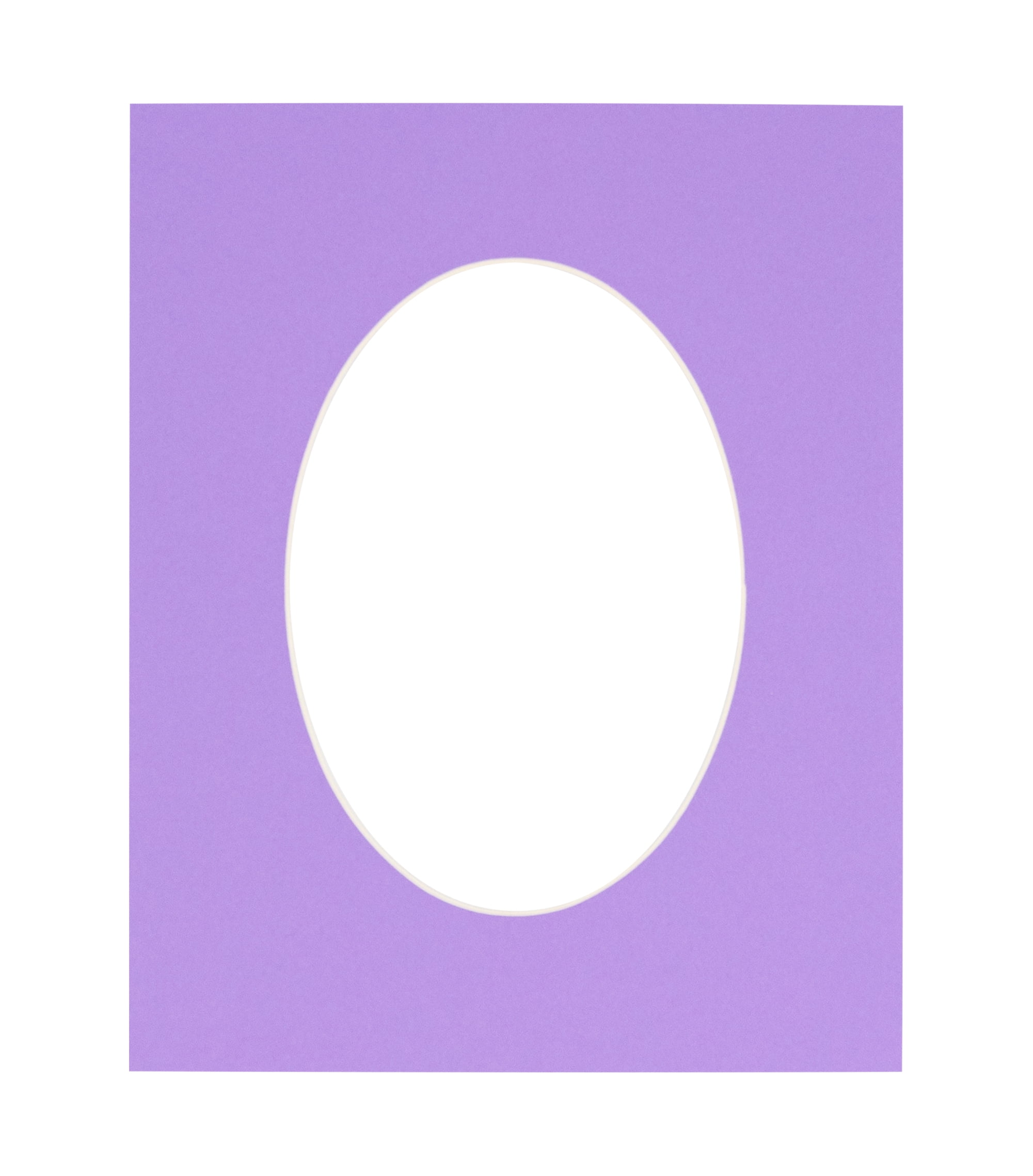 Light Purple Acid Free 6x7.5 Oval Picture Frame Mat with White Core ...