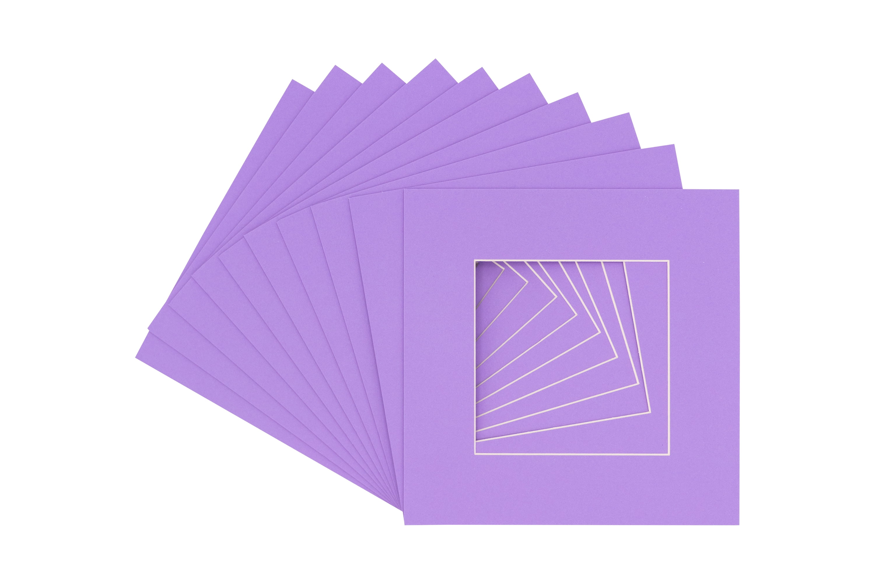 Light Purple Acid Free 7x7 Square Picture Frame Mat with White Core ...