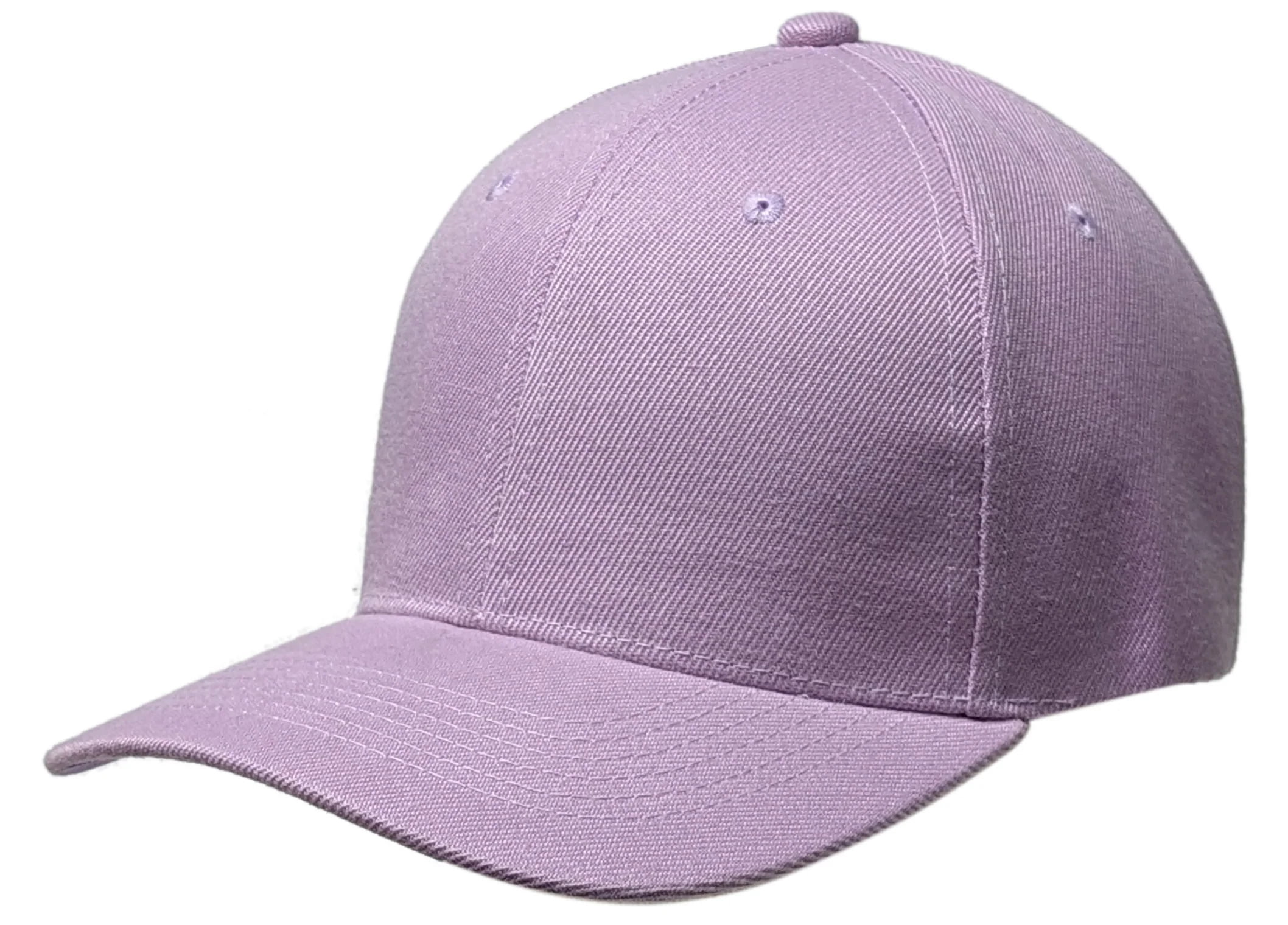 Light Purple Curved Visor Blank Baseball Cap Adjustable Size Unisex ...