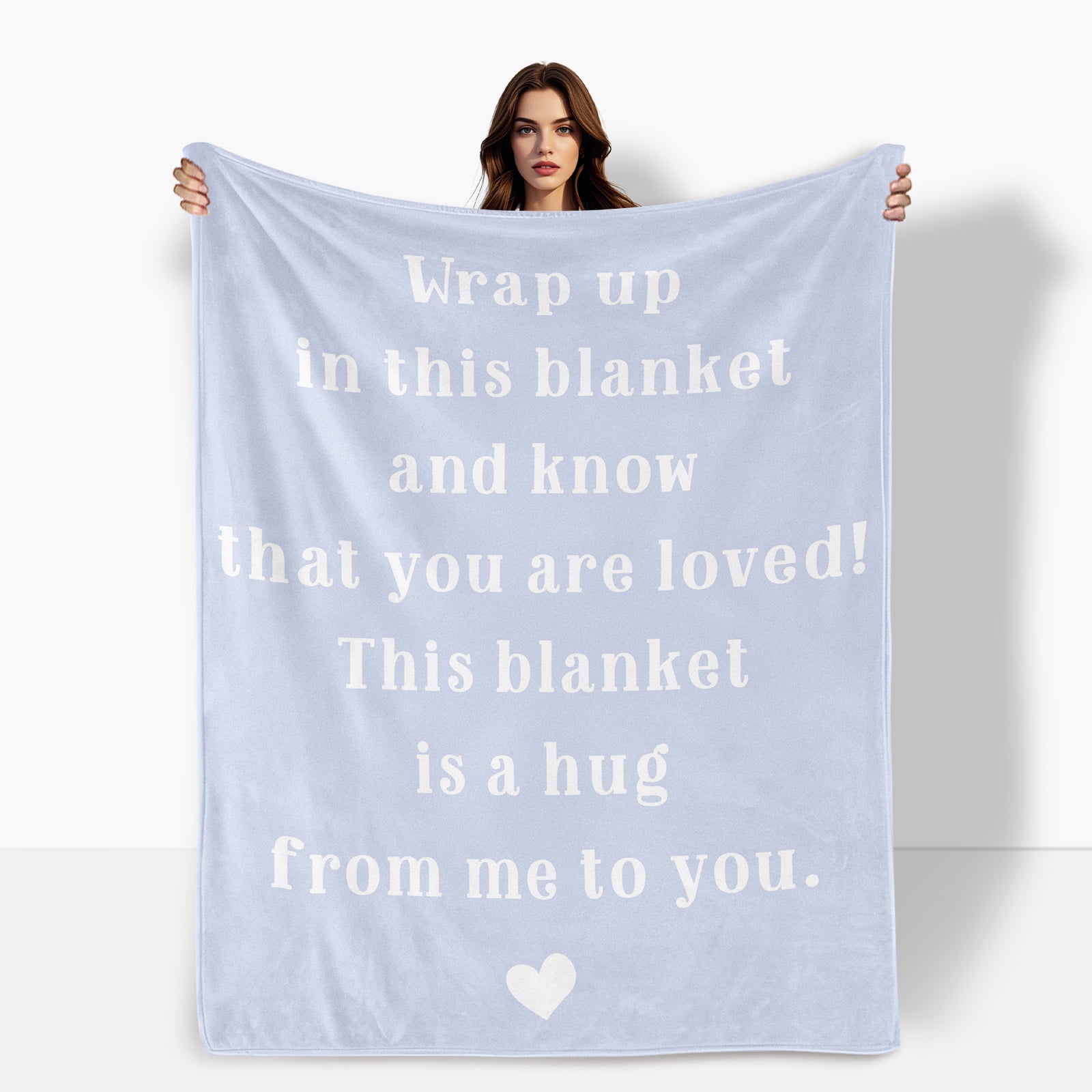 Light Purple Heart Design Flannel Blanket For Couples Love Gift ...