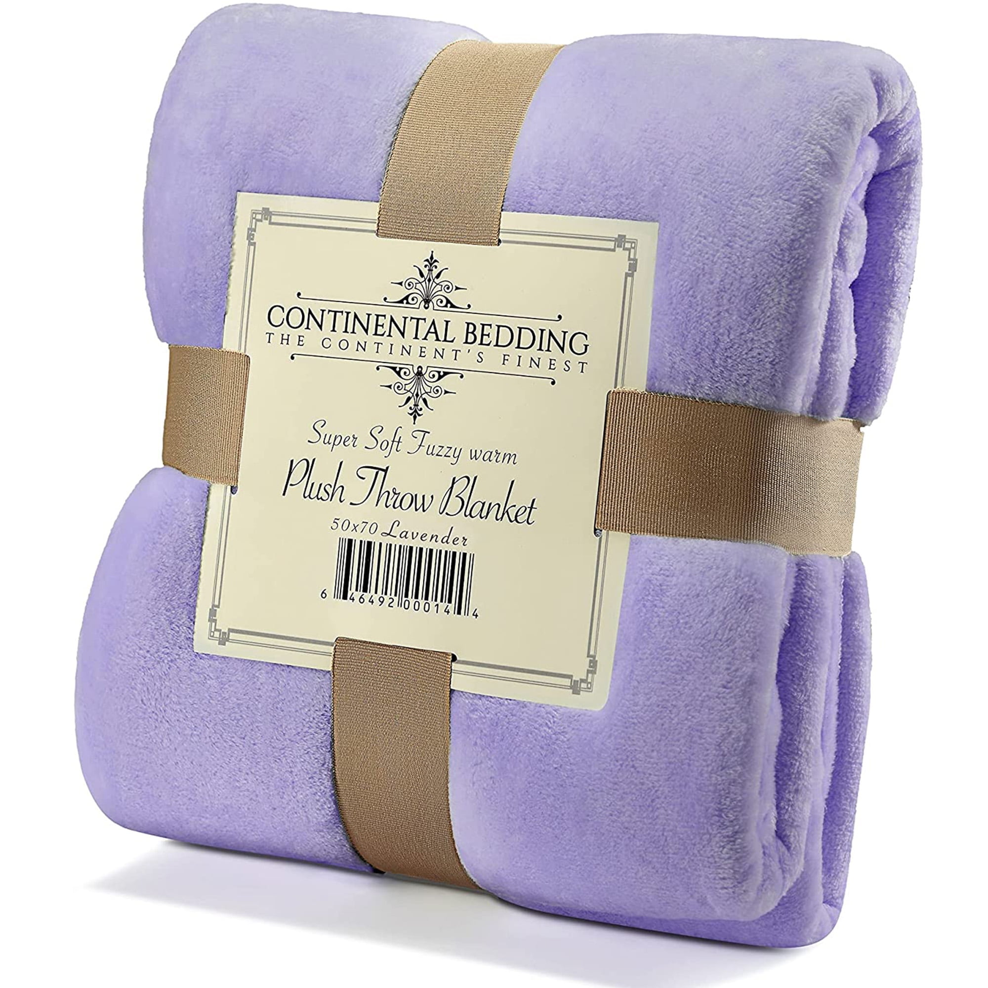 Continental Bedding Light Purple Lavender Fleece Throw Blanket, 50 x 70 ...