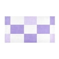 Light Purple Squares Pattern Bath Mat 39x20 Inch Soft Absorbent Non ...